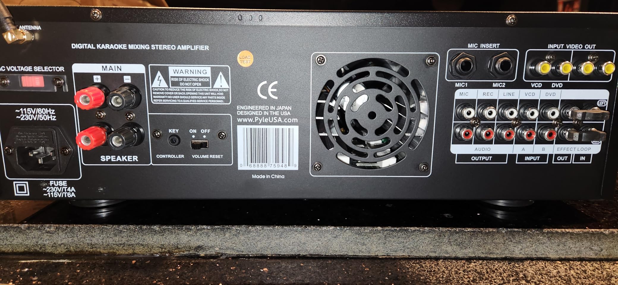 Amazon.com: Pyle Dual Channel Bluetooth Mixing Amplifier - 2000W Rack ...