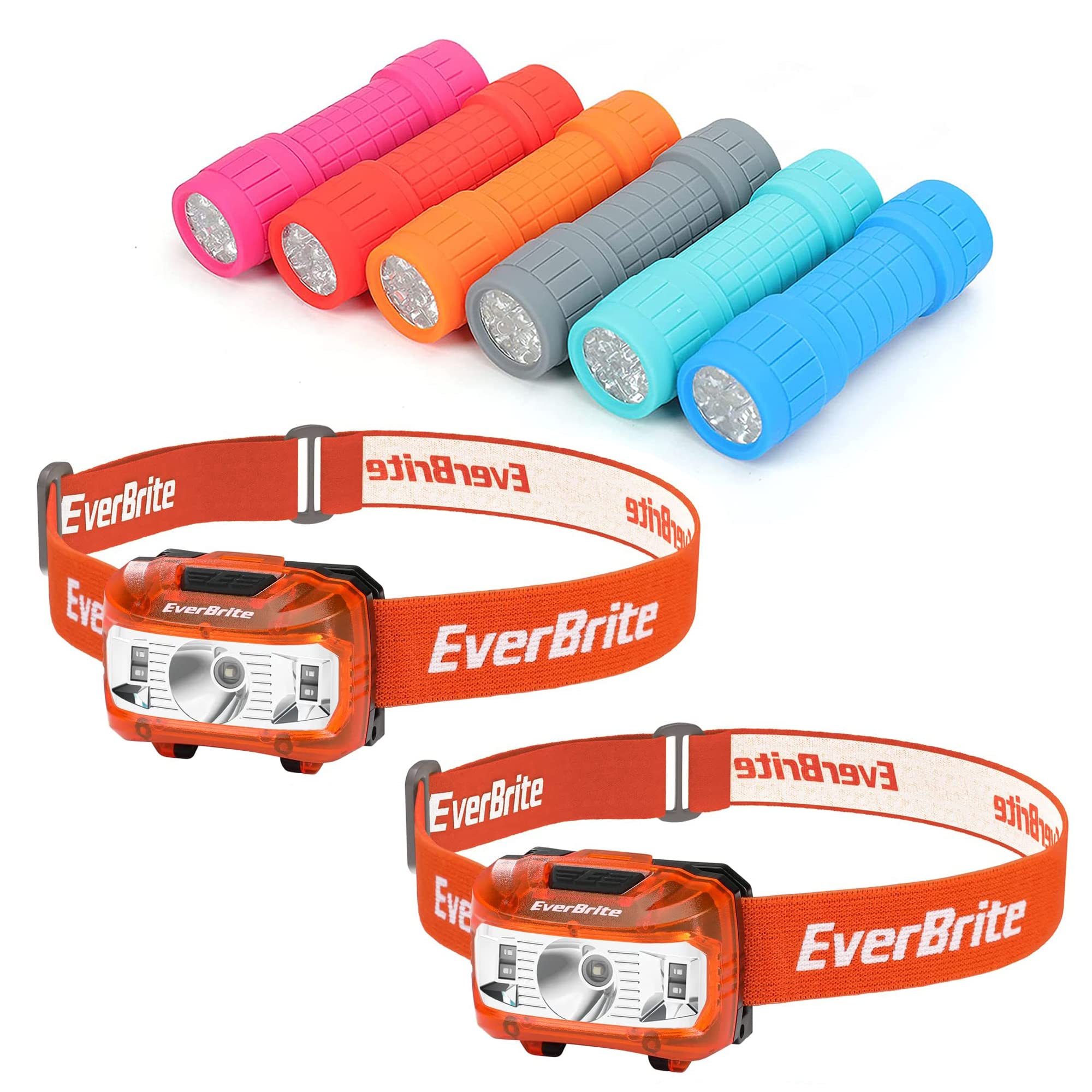 Amazon.com: EverBrite 6-Pack LED Flashlight and 2-Pack LED Headlamp ...