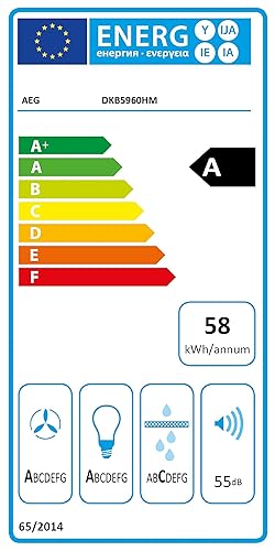 AEG DKB5960HM Dunstabzugshaube / leise Kaminhaube 90 cm / Abzugshaube ...