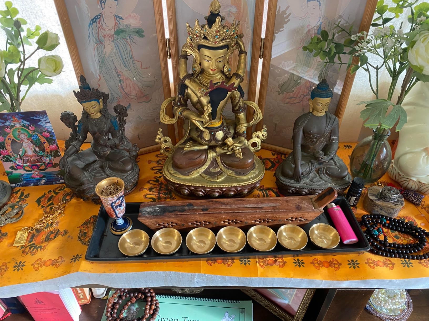 Amazon.com: Denpetec 7pcs Mini Water Offering Bowl Tibet Tibetan ...