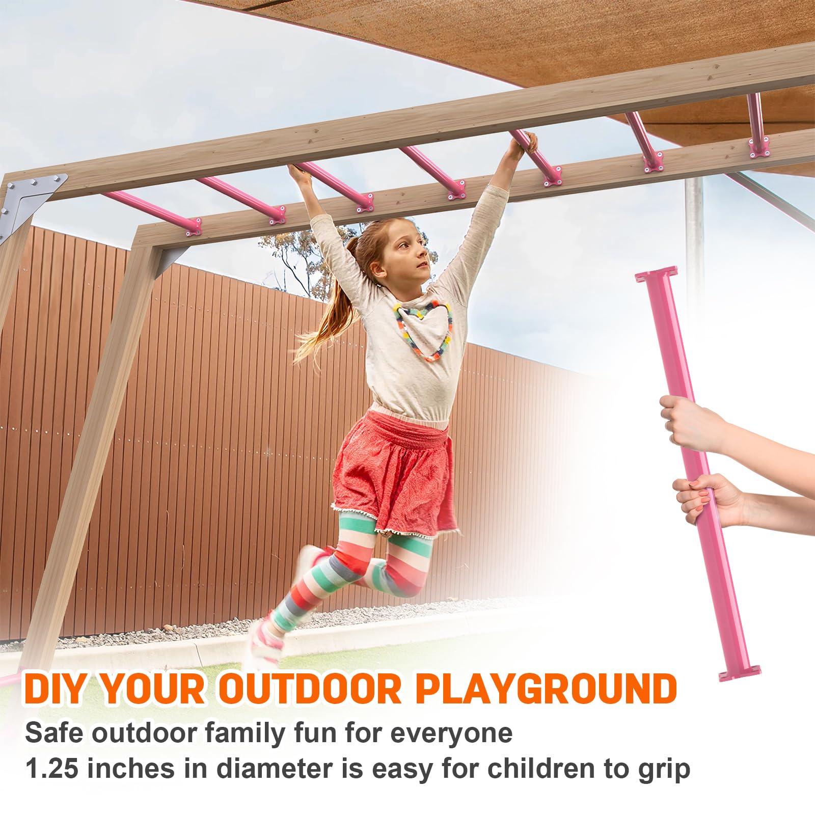 Snapklik.com : Sulythw 12 Pcs Monkey Bars Ladder Rungs Hardware Kit For ...