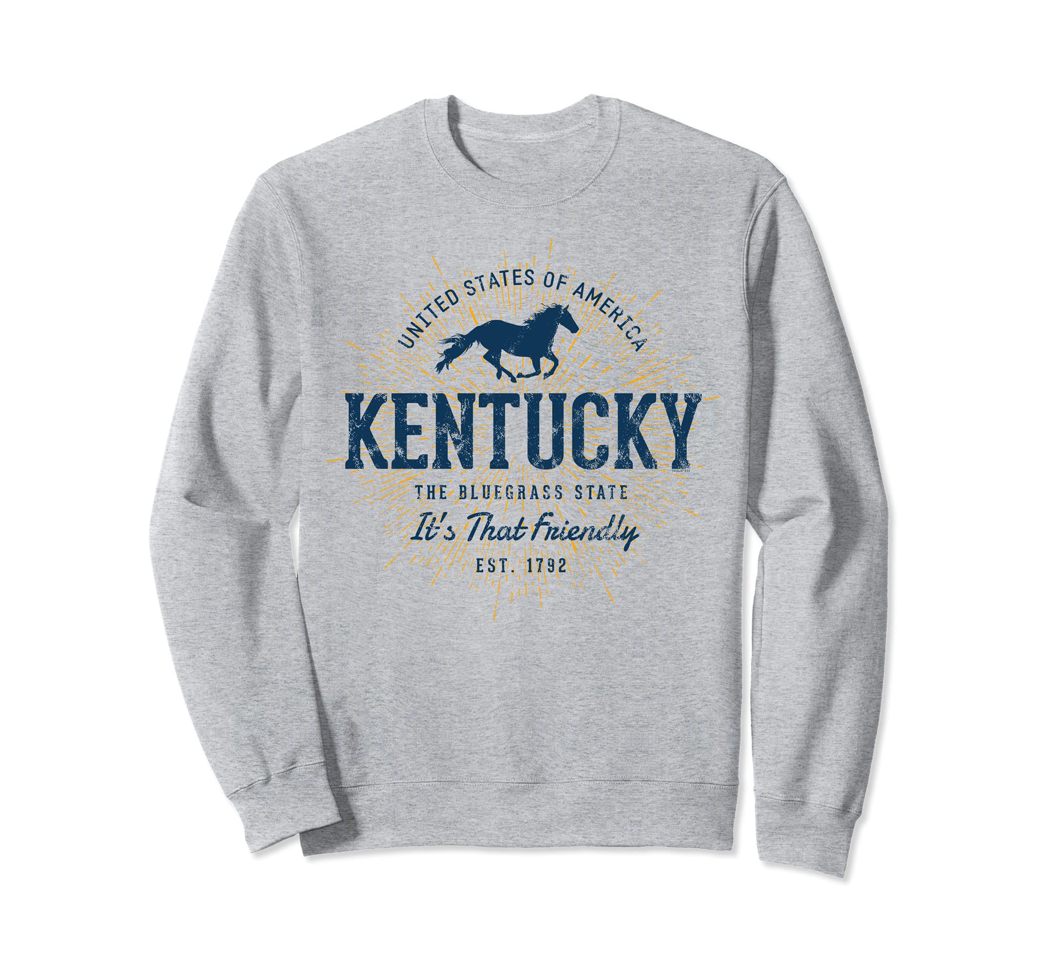 Amazon.com: Retro Vintage State of Kentucky Sweatshirt : Clothing ...