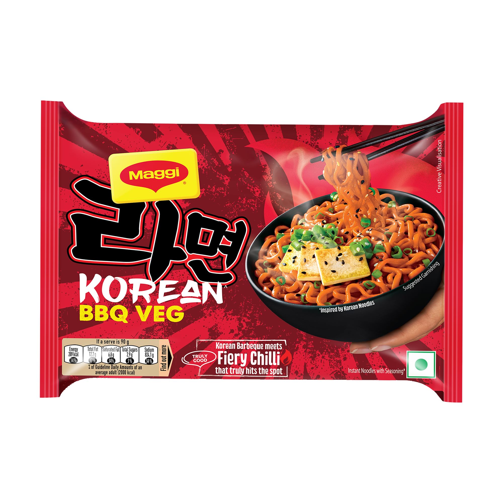 MAGGI Korean Bbq Veg Noodles, Easy To Cook Instant Noodles, 90 Gram ...