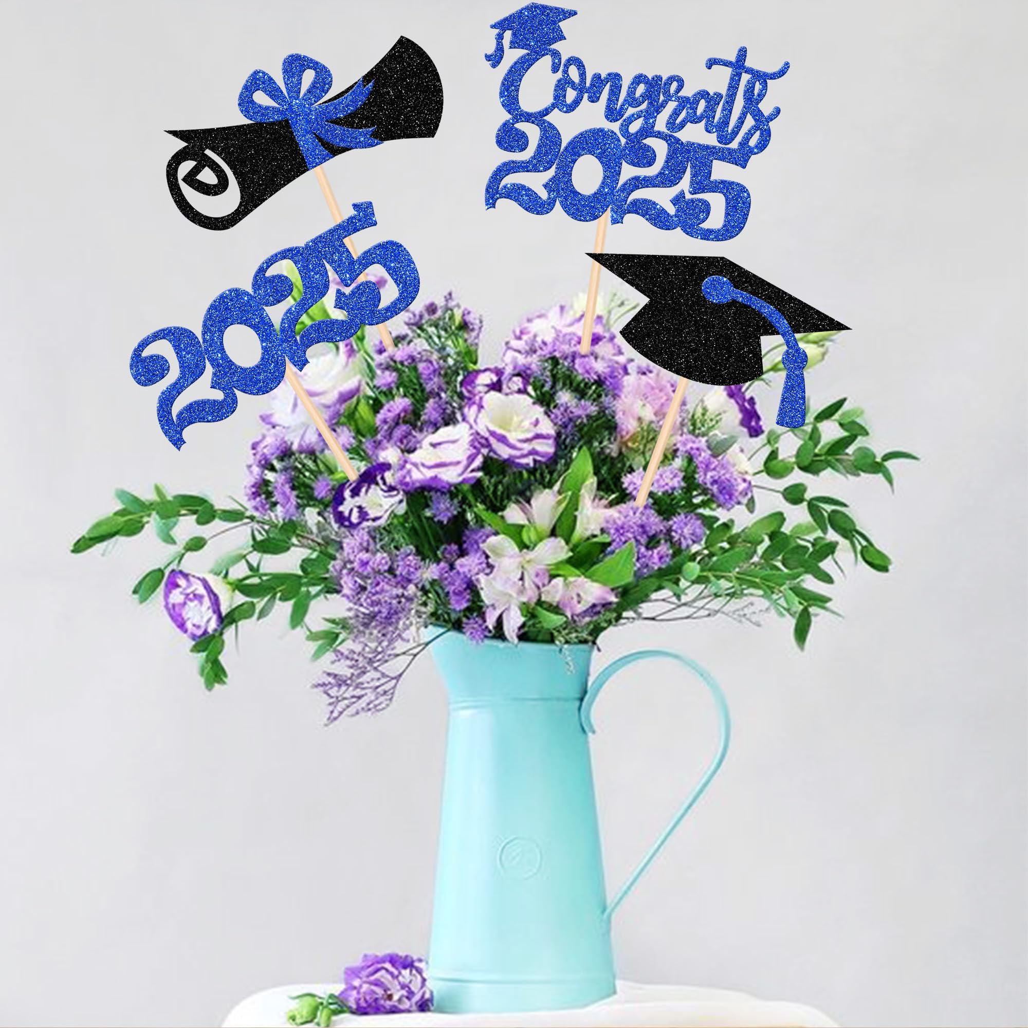 Decorations Gyufise 16Pcs Centerpiece Sticks Class Of 2025 Table Flower ...