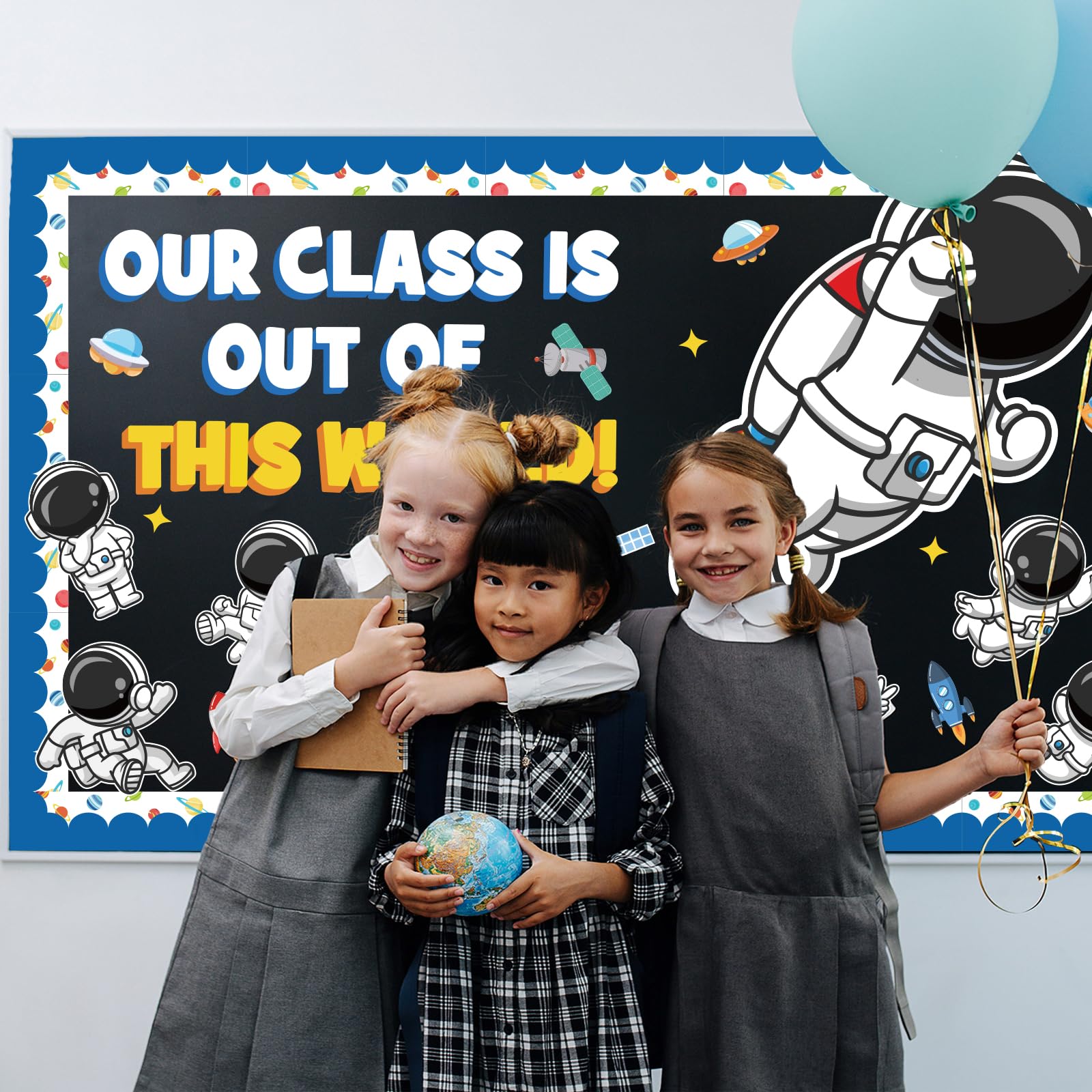 Space Decor Outer Space Bulletin Board Kit- Space Theme Classroom Door ...