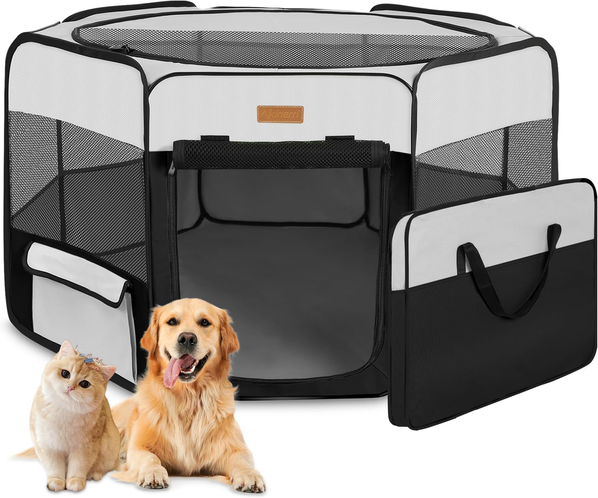 Foldable Pet Playpen,Cat Dog Playpen,Portable Dog Cage soft Portable ...
