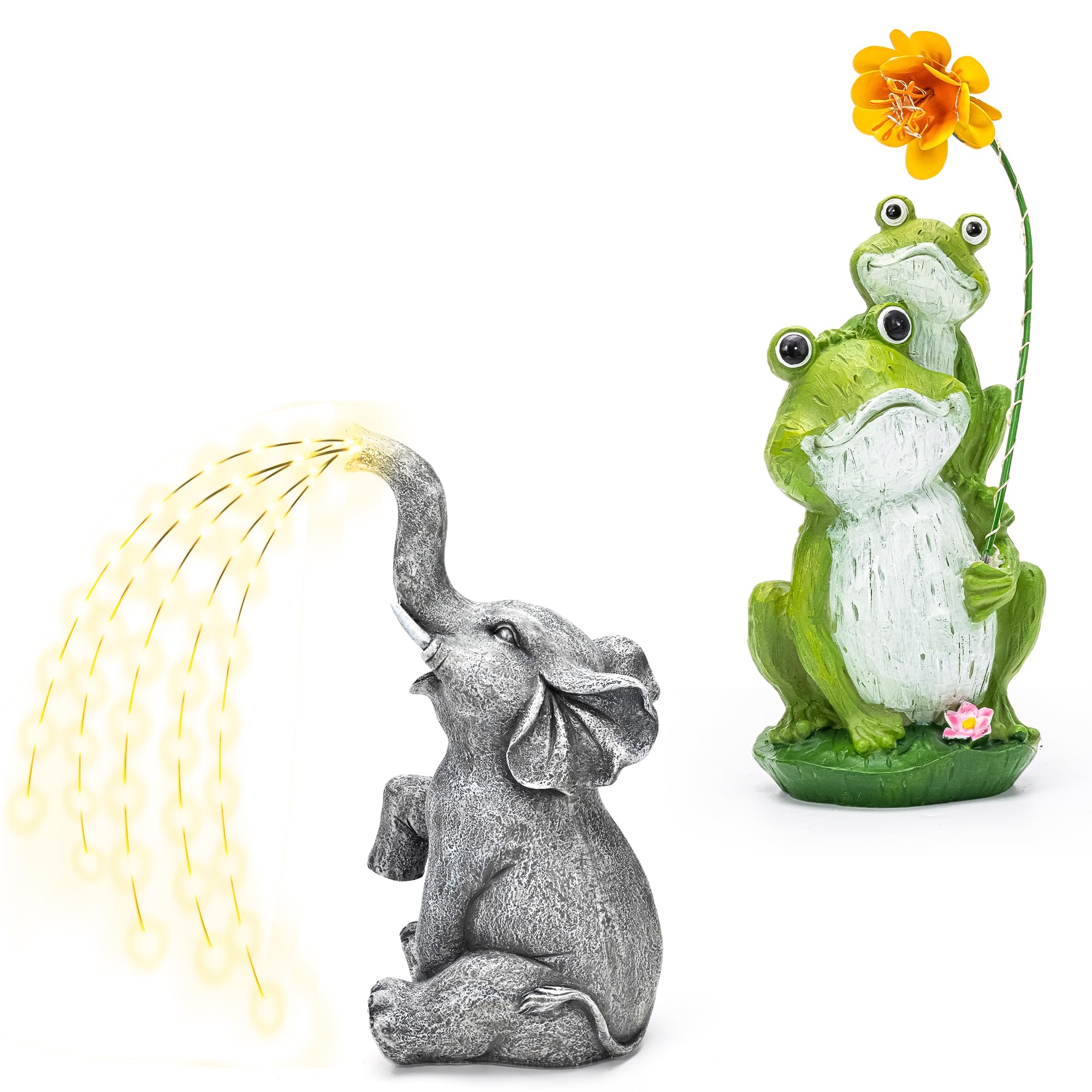 Amazon.com: GIGALUMl Solar Garden Statue Bundle : Patio, Lawn & Garden