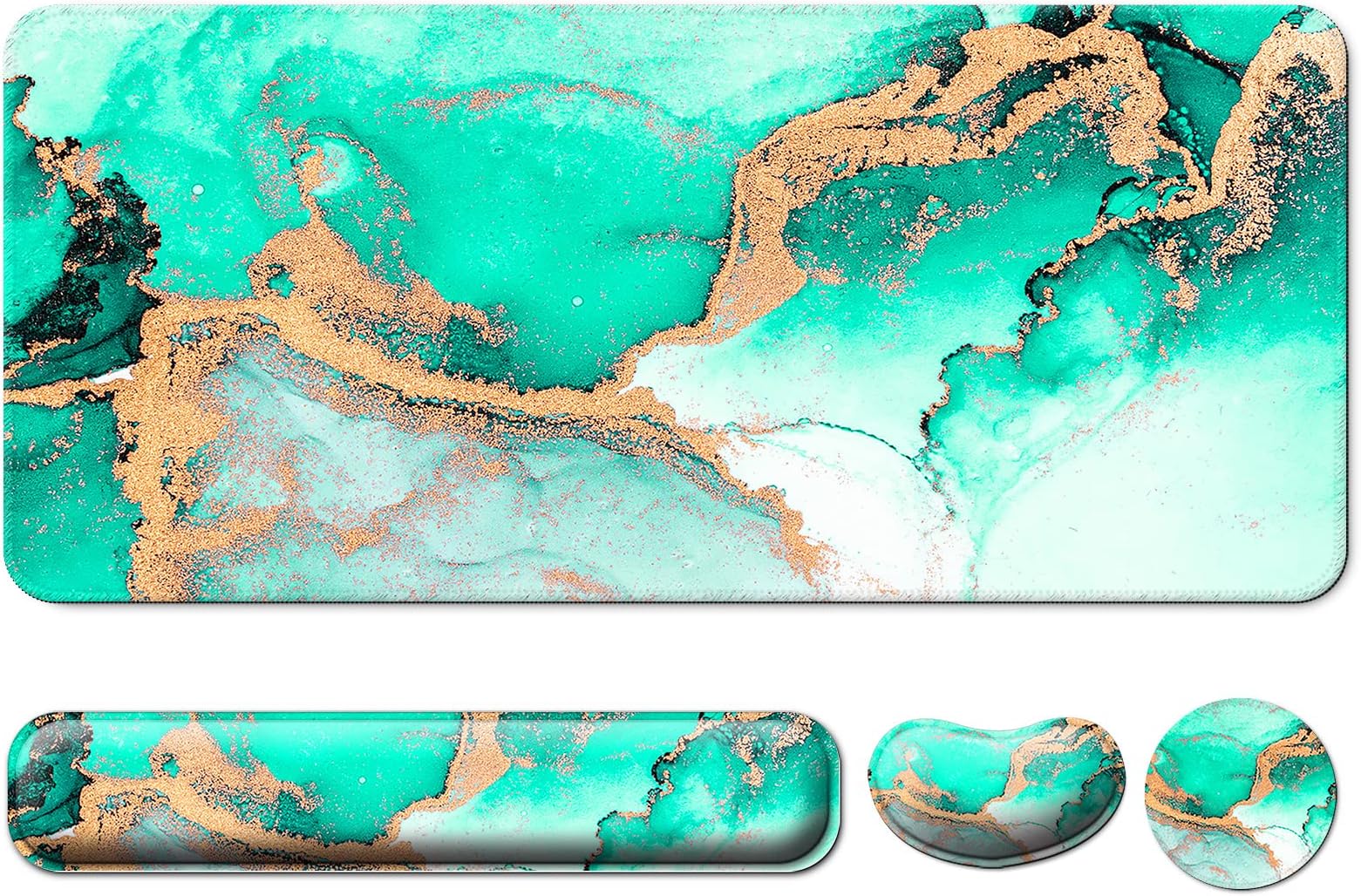 Amazon.com : Keyboard Wrist Rest + Mouse Pad with Wrist Support + Desk ...