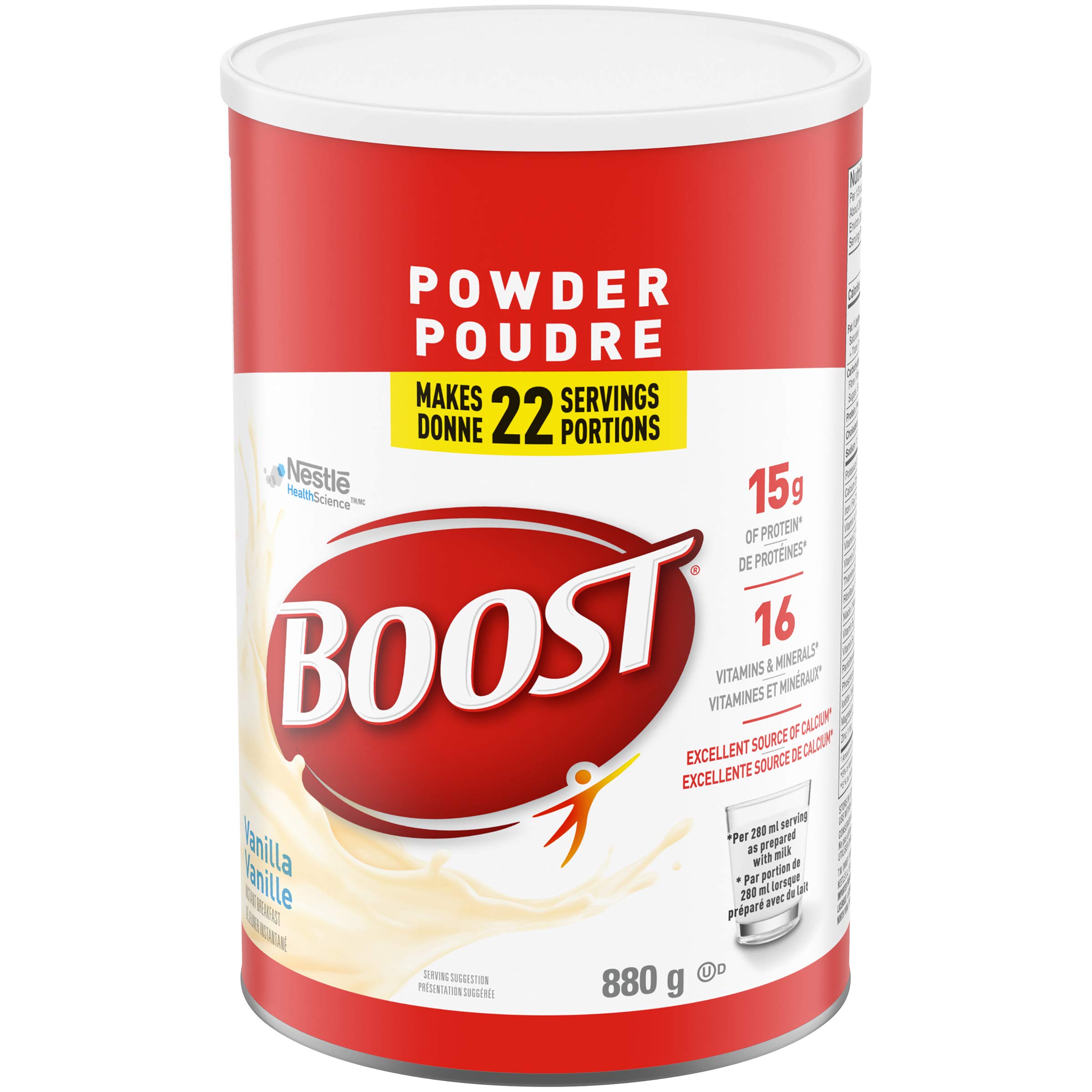 Boost Powder- Vanilla Instant Breakfast Drink Mix, 880 g Canister ...