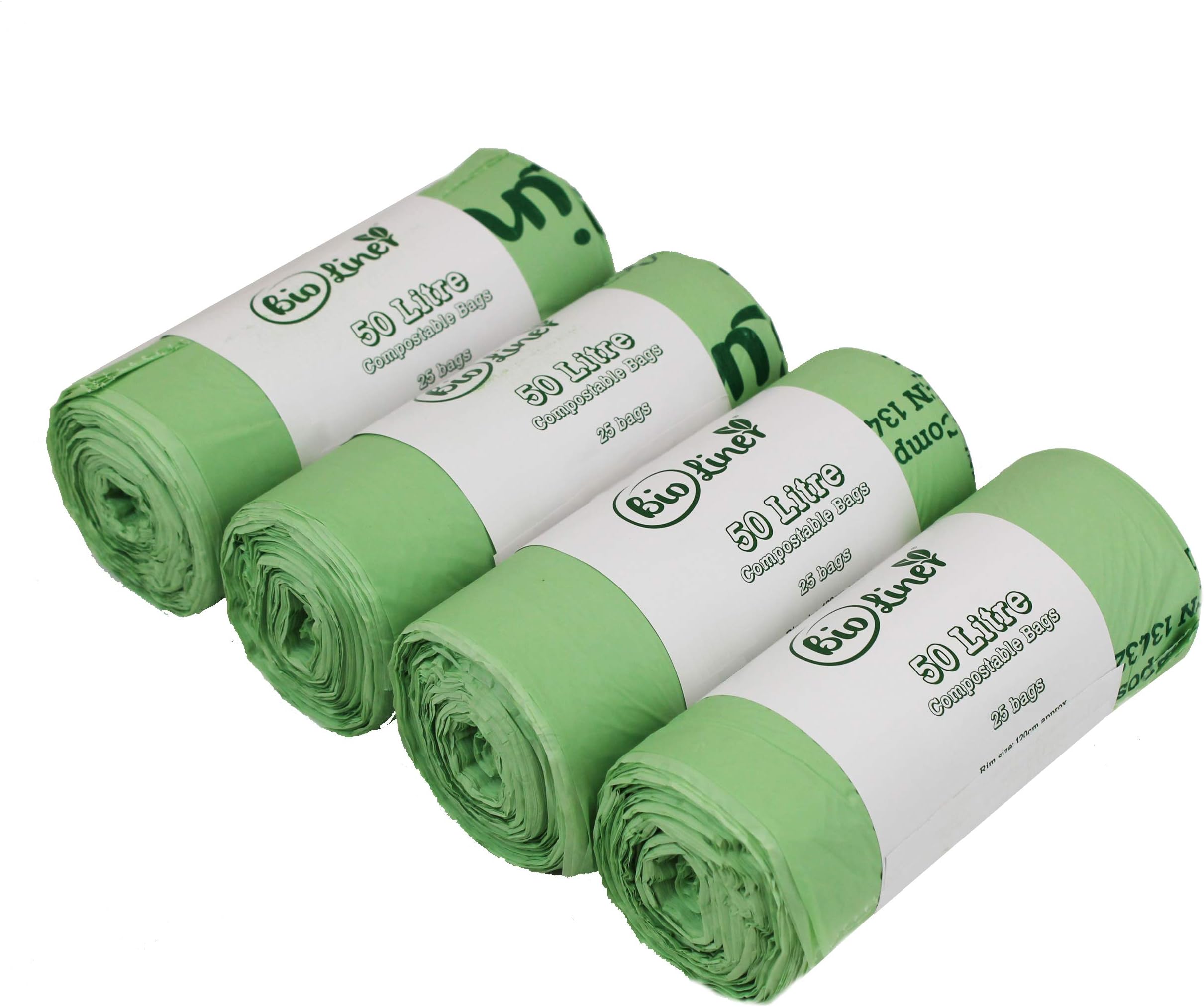 Purio Compostable Caddy Liners - 4 rolls of 20 bags. 15 litre capacity ...