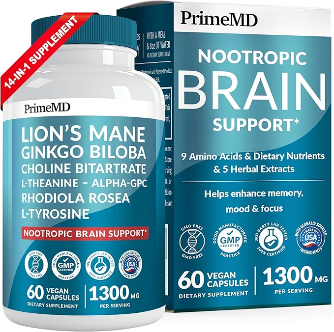Amazon.com: 14-in-1 Lions Mane Supplement Capsules - Nootropic Brain ...