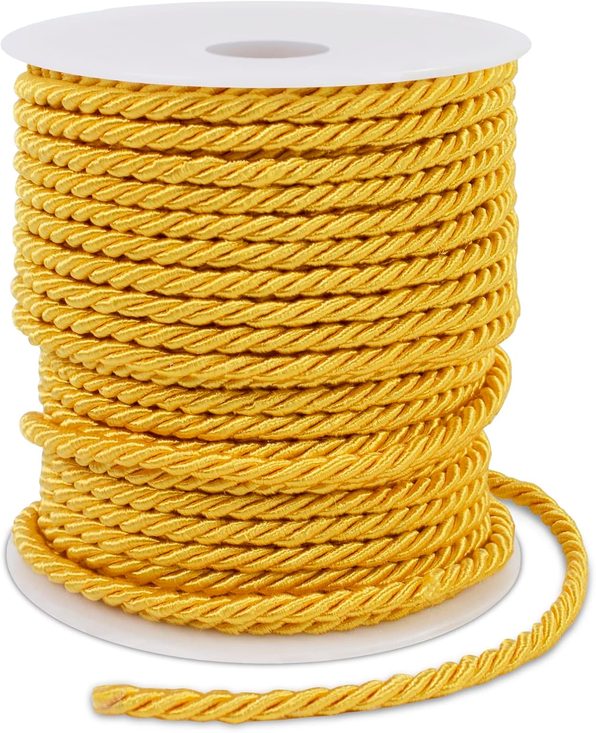 Amazon.com: LEREATI 27 Yards Twisted Silk Rope Cord, Soft Golden Yellow ...