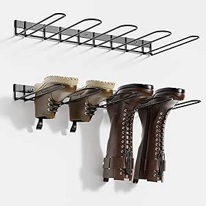 Amazon.com: Boot Rack Wall Mounted, Sturdy Metal Hanging Shoe Rack for ...