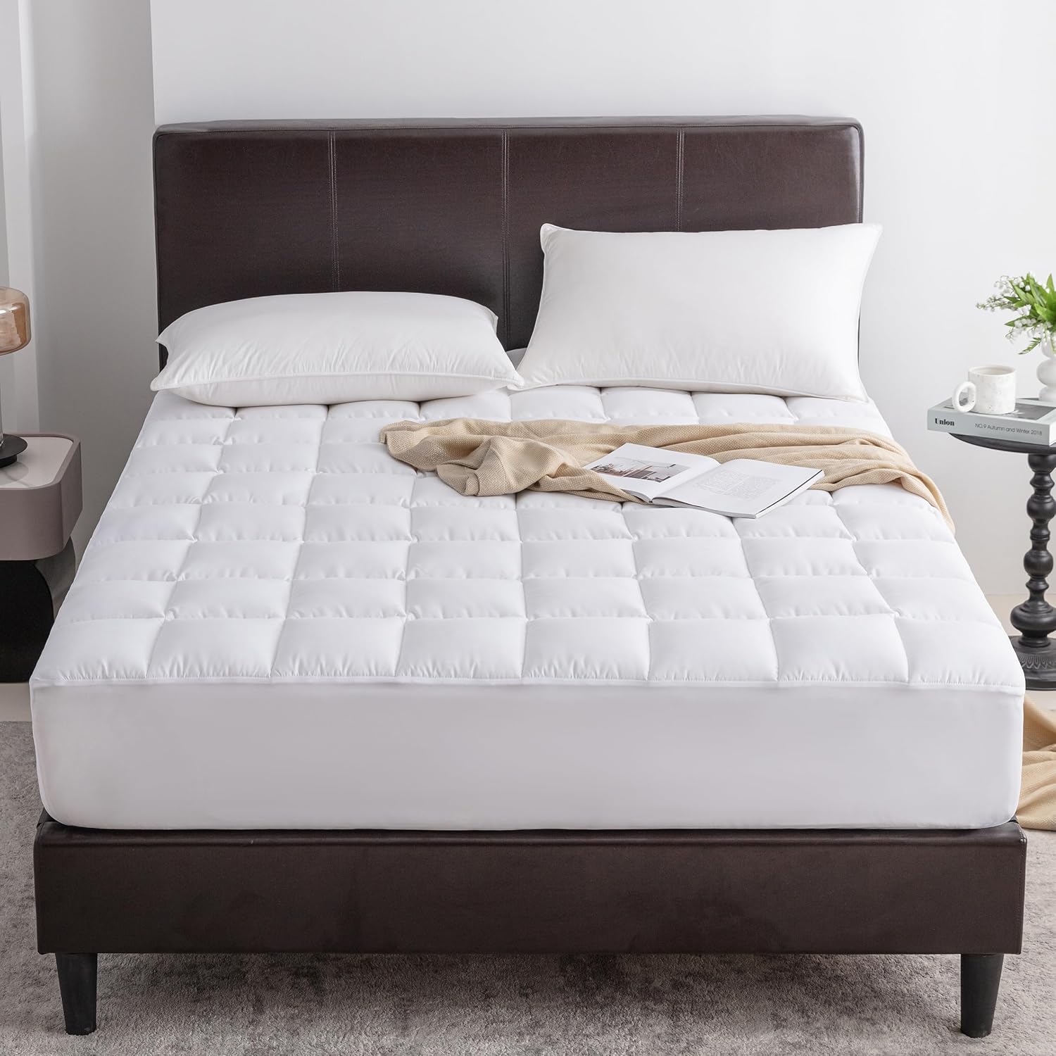 Amazon.com: KAKABELL King Mattress Pad - Noiseless, Breathable ...