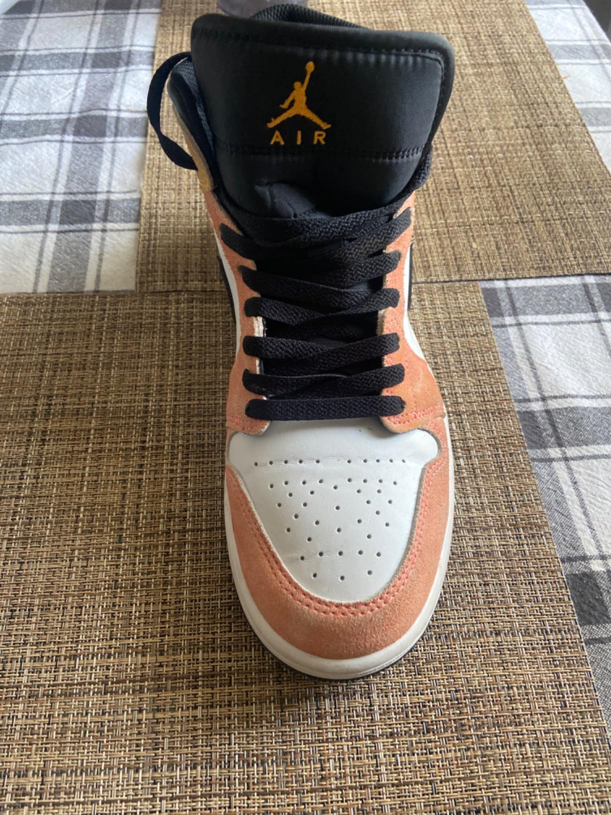 Amazon.com | nike Air Jordan 1 Mid SE Flight Club DX4332 800 Magic Ember/Sundial White Black ...