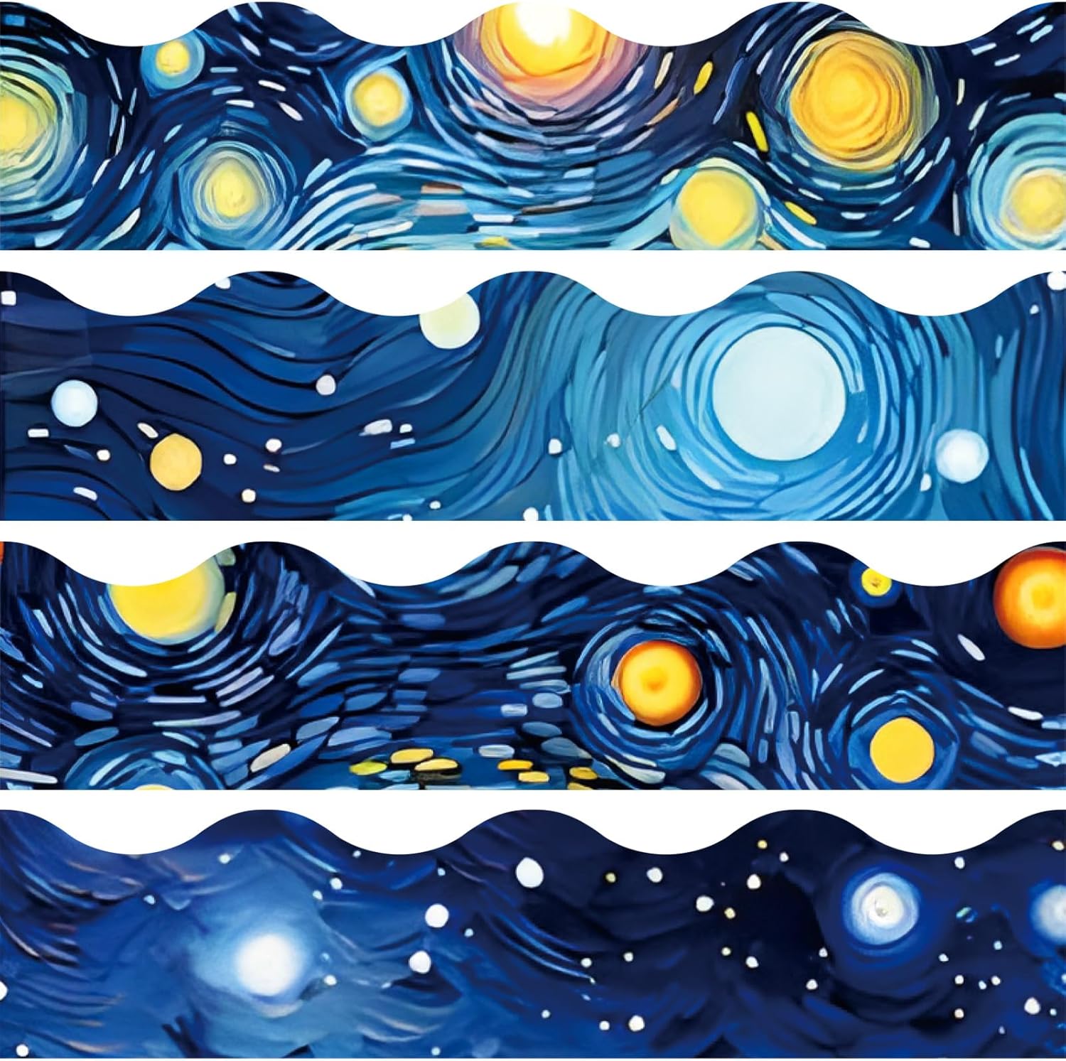 Amazon.com: JarThenaAMCS 72Pcs Starry Night Sky Bulletin Board Borders ...