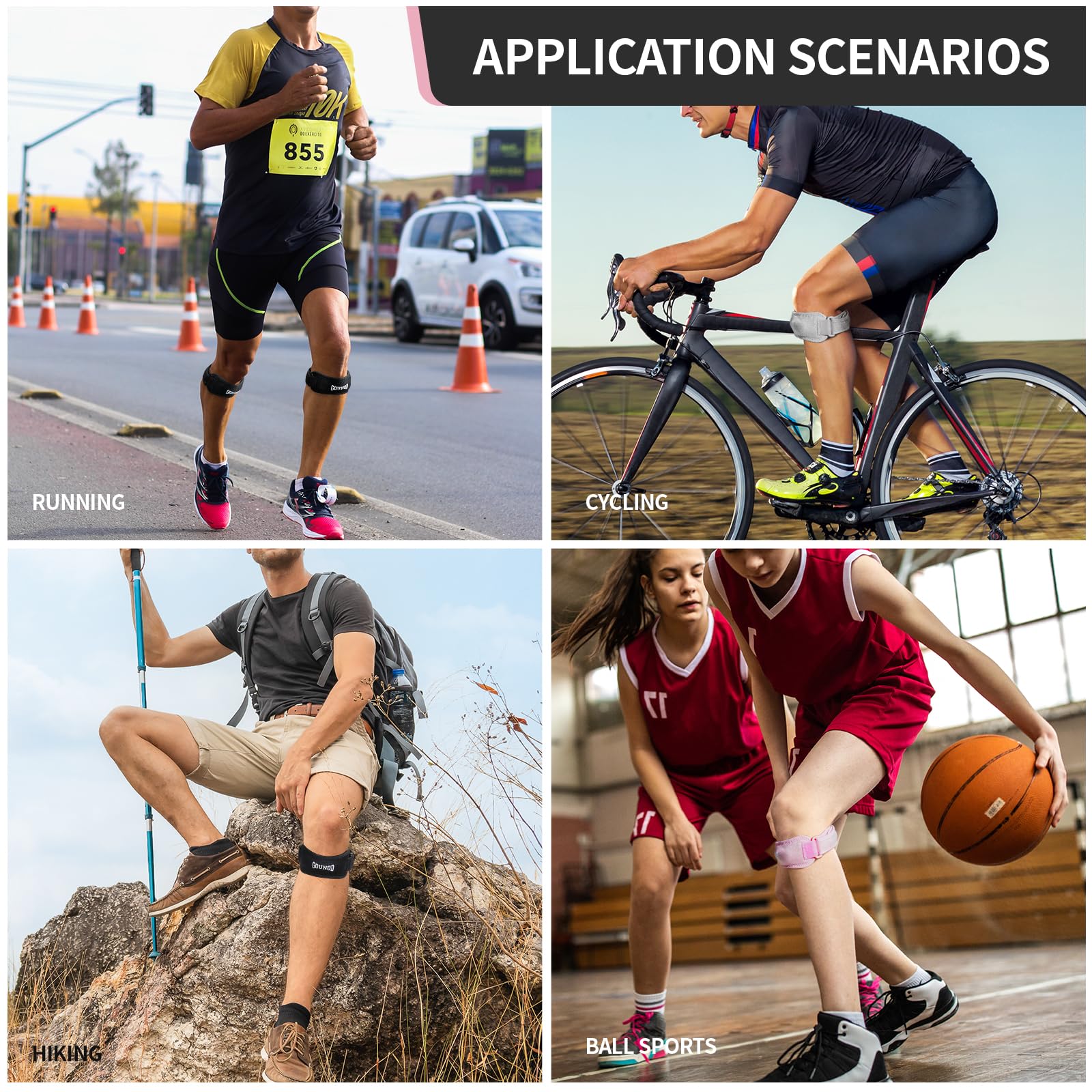 Snapklik.com : GOUNOD Patellar Tendon Support Strap 2 Pack,Knee Strap ...