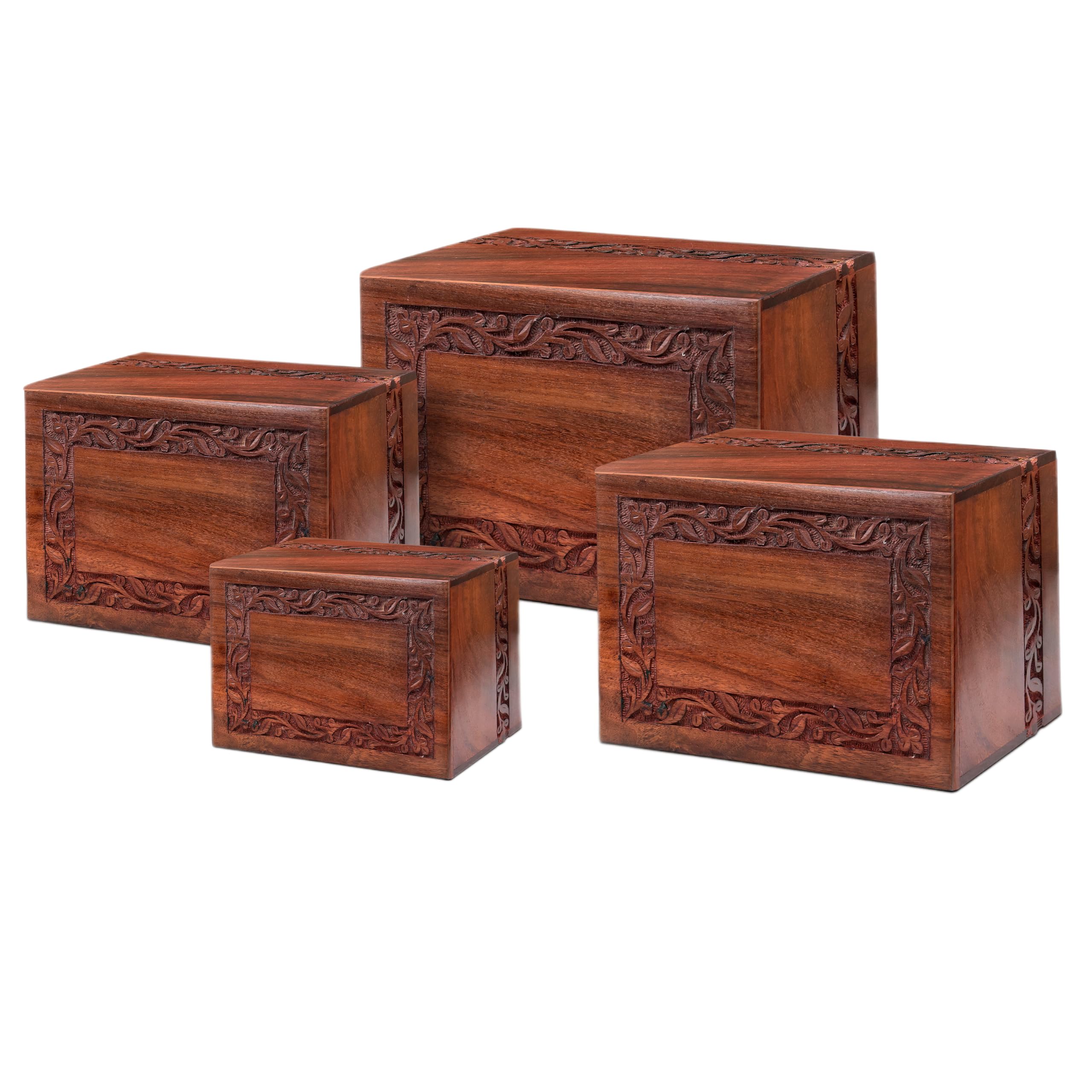 Engraved Box SOULURNS Cremation Urn For Human Ashes Decorative Wood ...