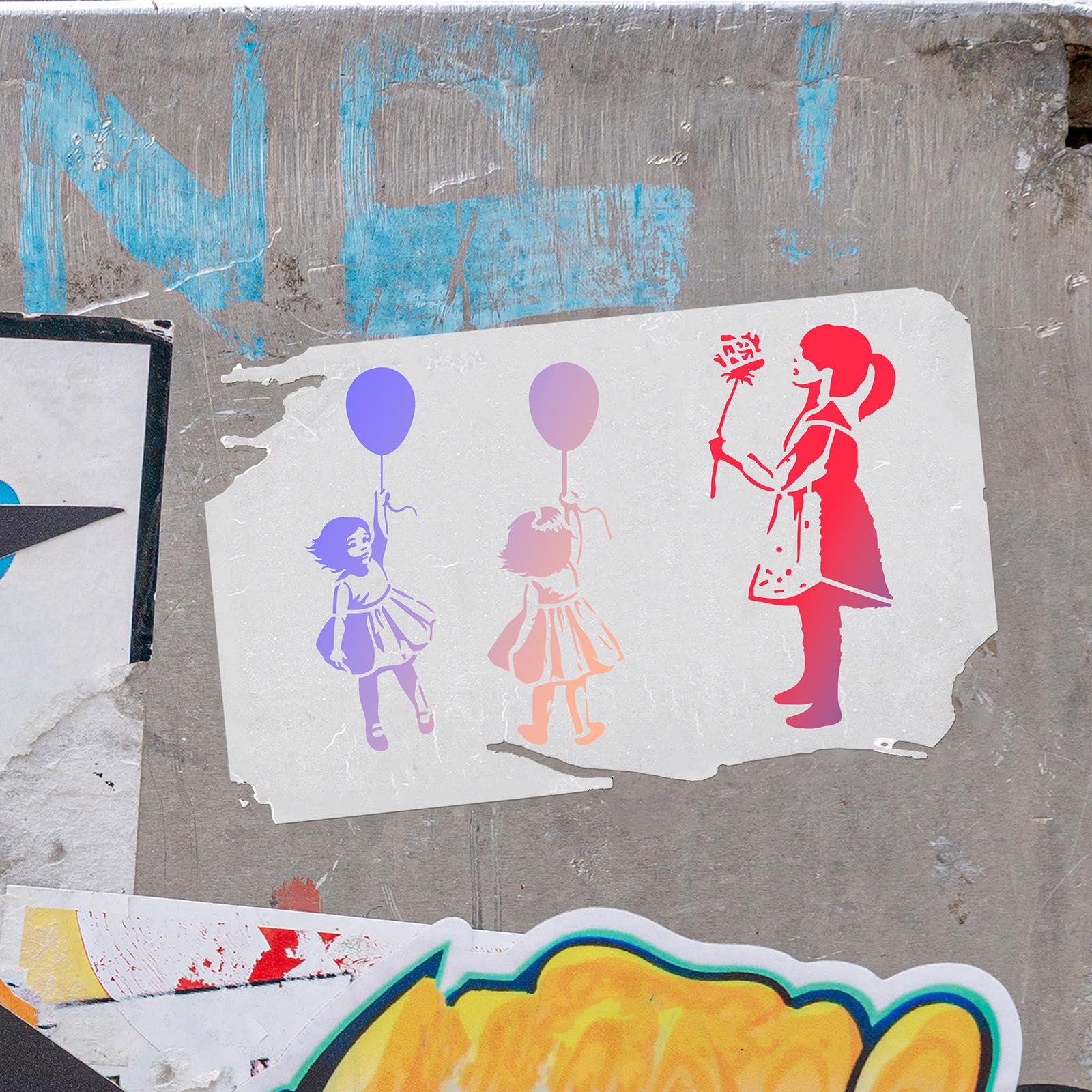 Stencil Graffiti Behang