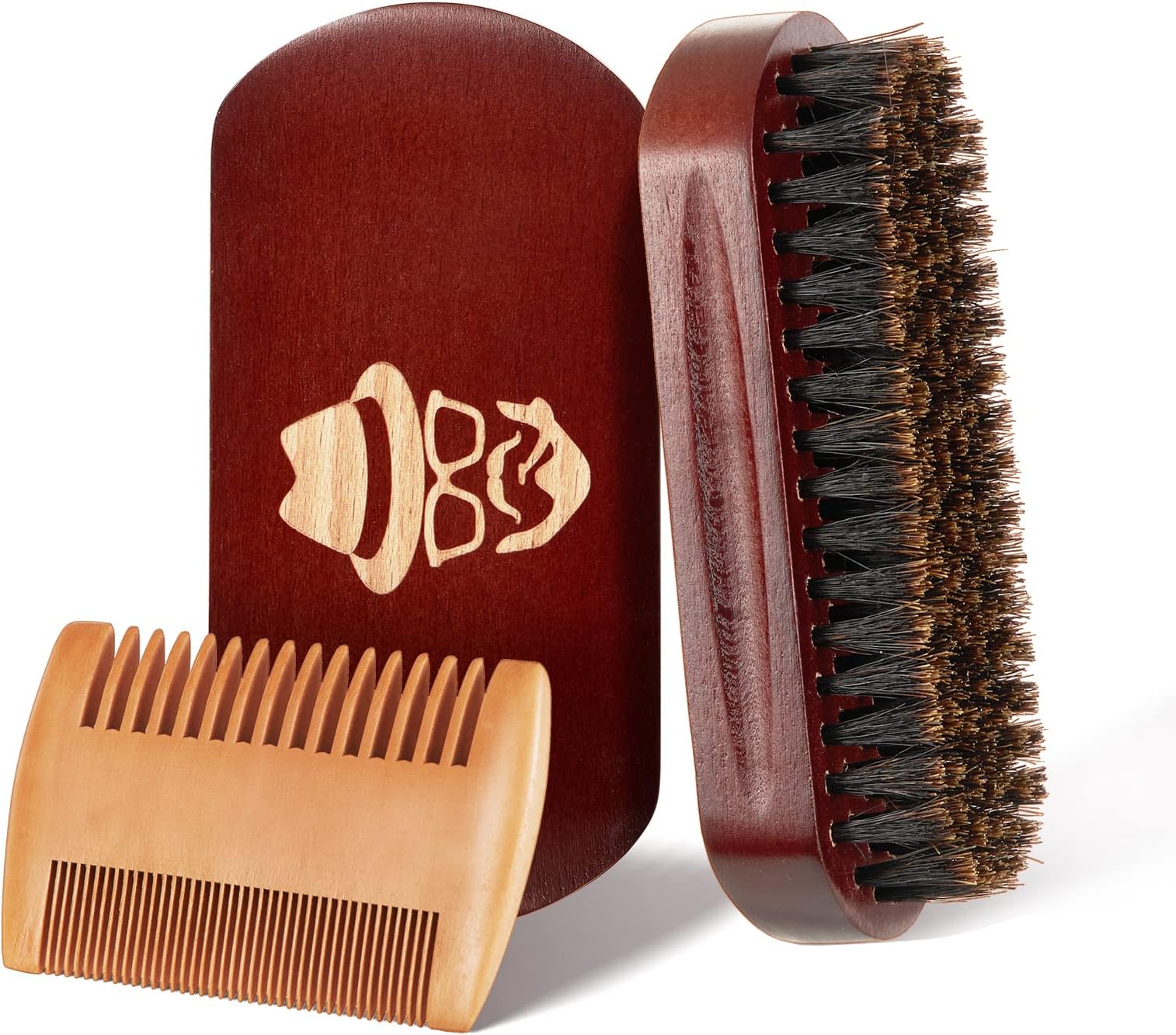 Amazon.com: Smooth Viking Beard Brush & Comb Gift Set for Men - Natural ...