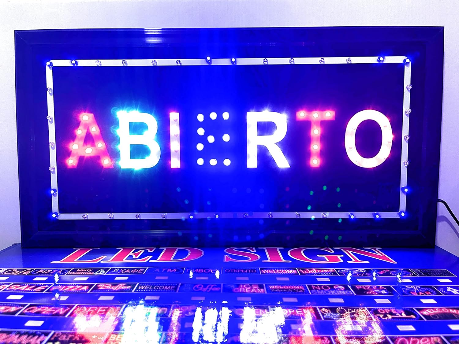 Leds Letrero abierto colores ideal para tu negocio dale un toque ...