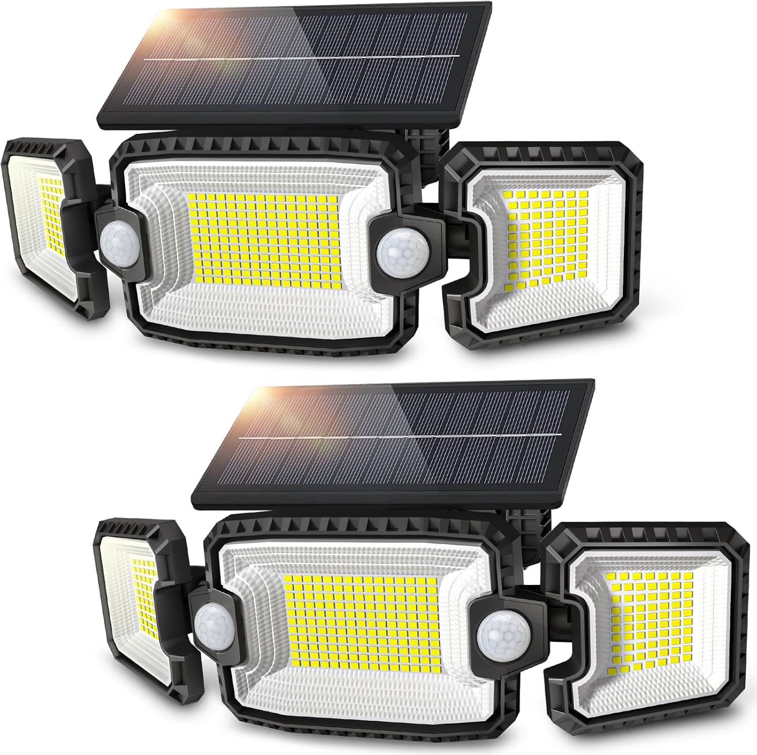 AmbiCasa Solar Lights Outdoor Waterproof, Super Bright 305 LED 3000LM 2 ...