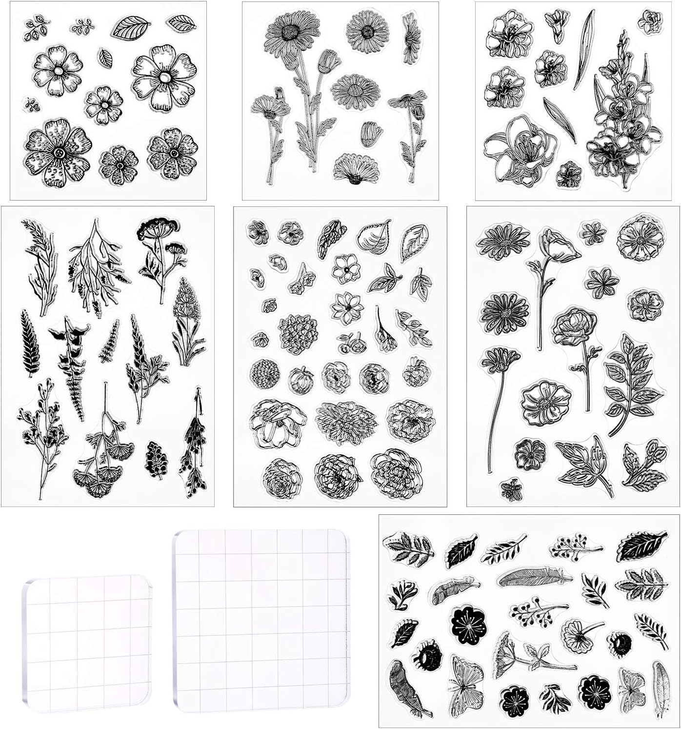 Amazon.com: Acrylic Stamping Blocks Tools Set, BENBO 5 Pieces Assorted ...