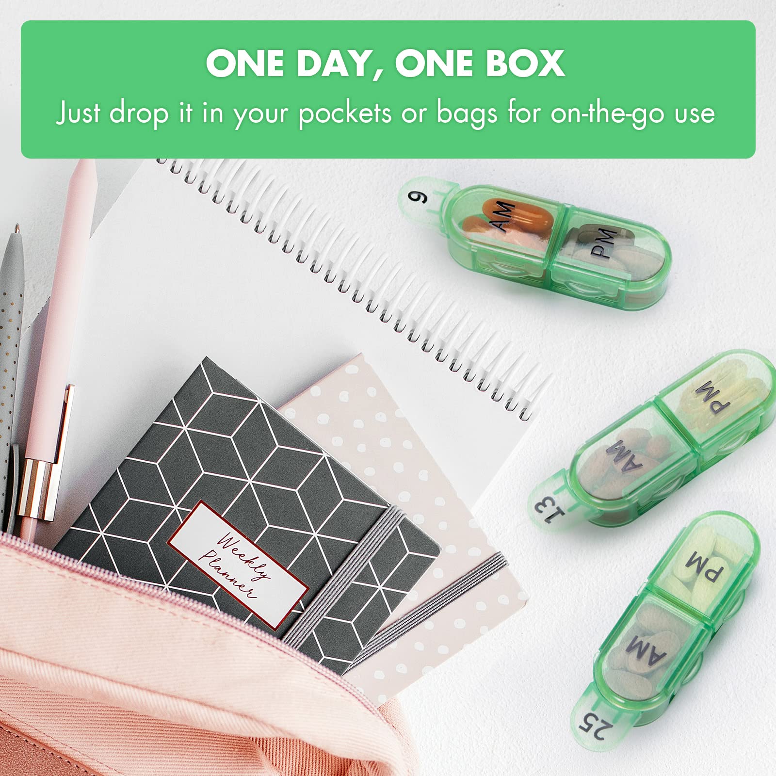 Snapklik.com : Monthly Pill Organizer, 30 Day Pill Organizer 2 Times A ...