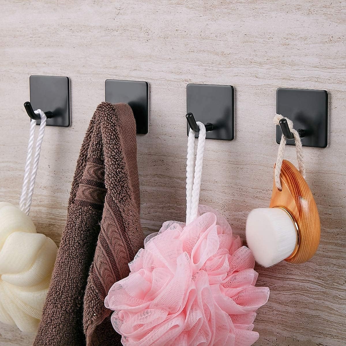 Amazon.com: TKMENGY Self Adhesive Hooks, Stick on Hooks Holder for Tea ...