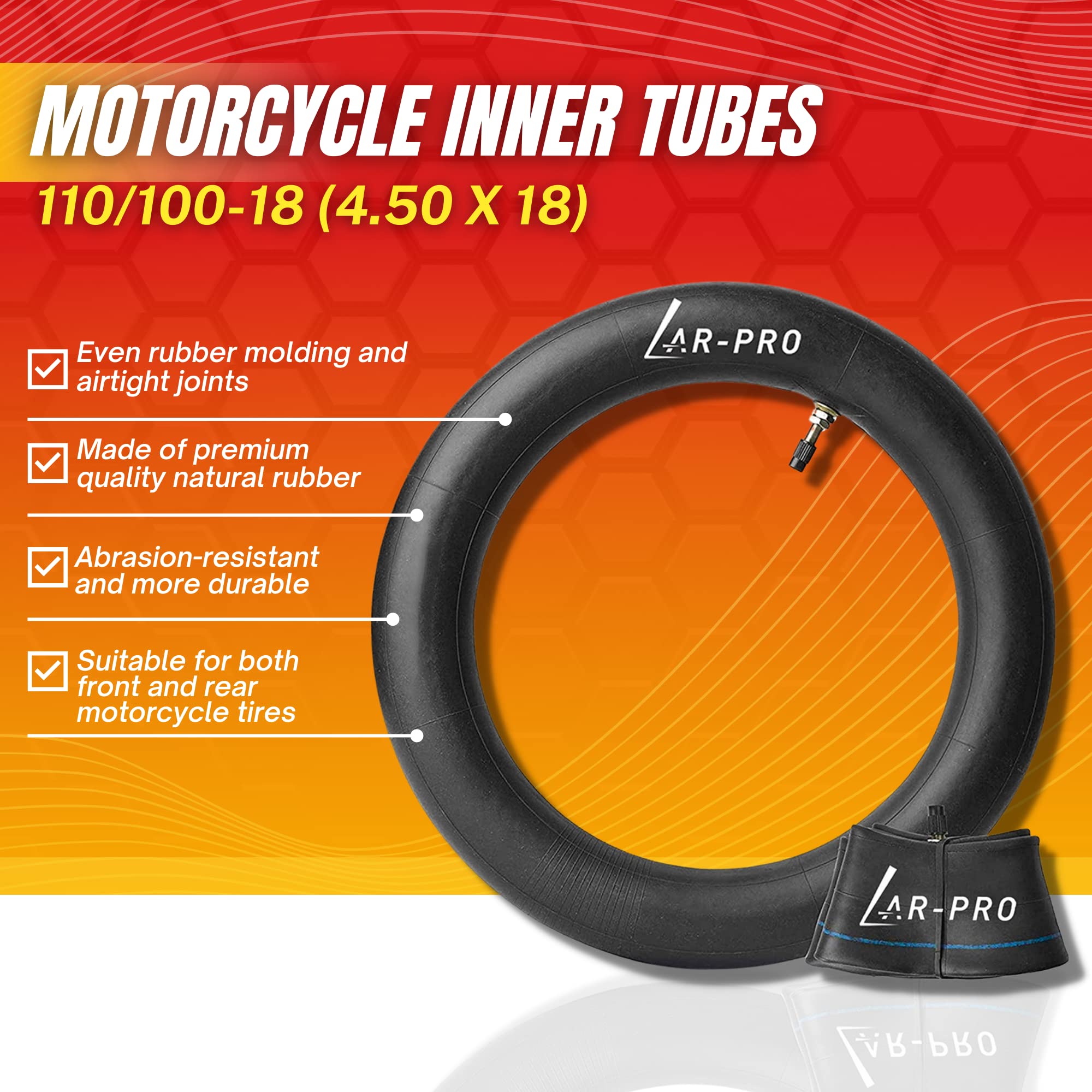 Snapklik.com : (2-Pack) 110/100-18 (4.50 X 18) Motorcycle Inner Tubes ...