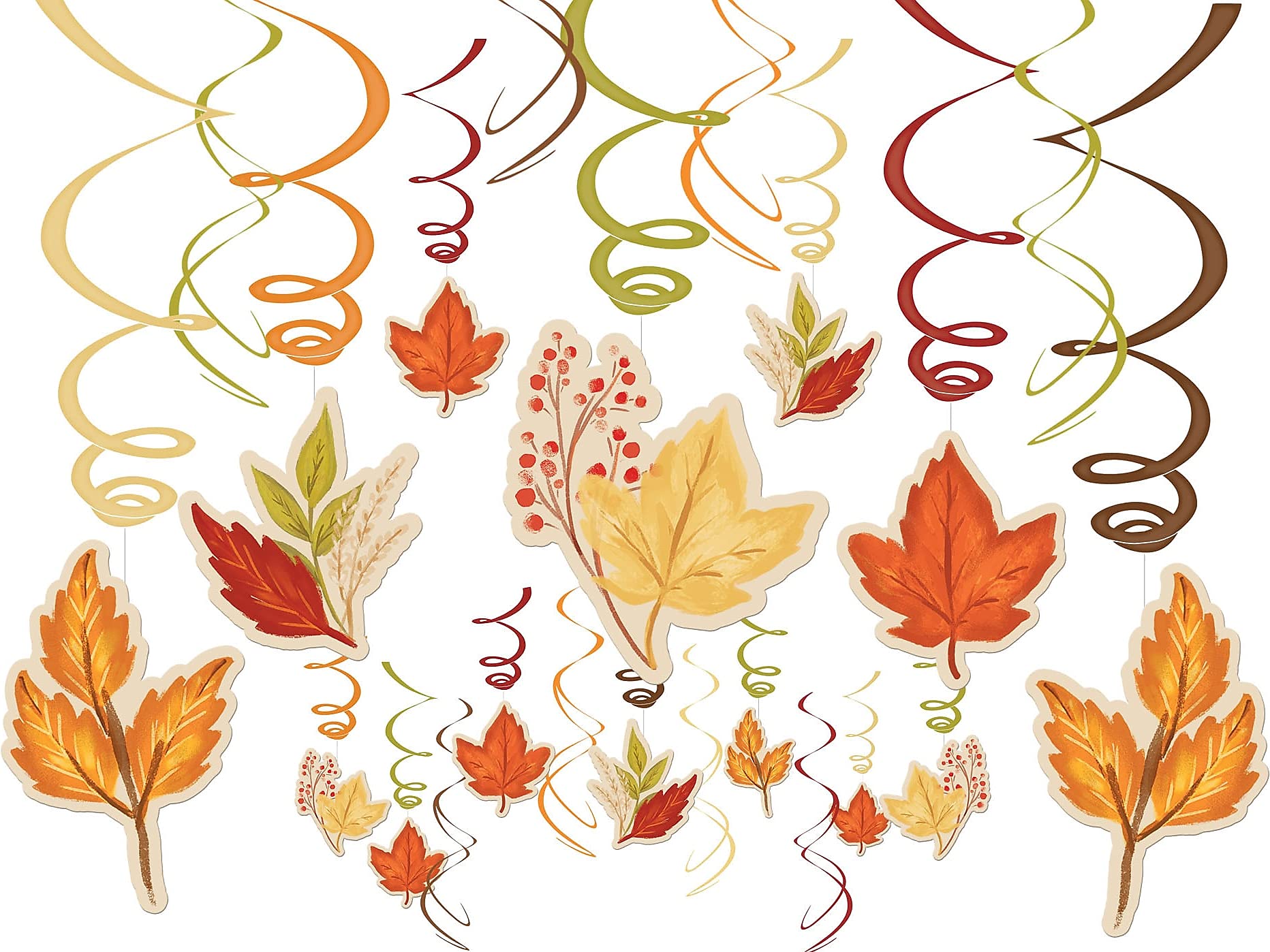 Swirling Leaves Clip Art