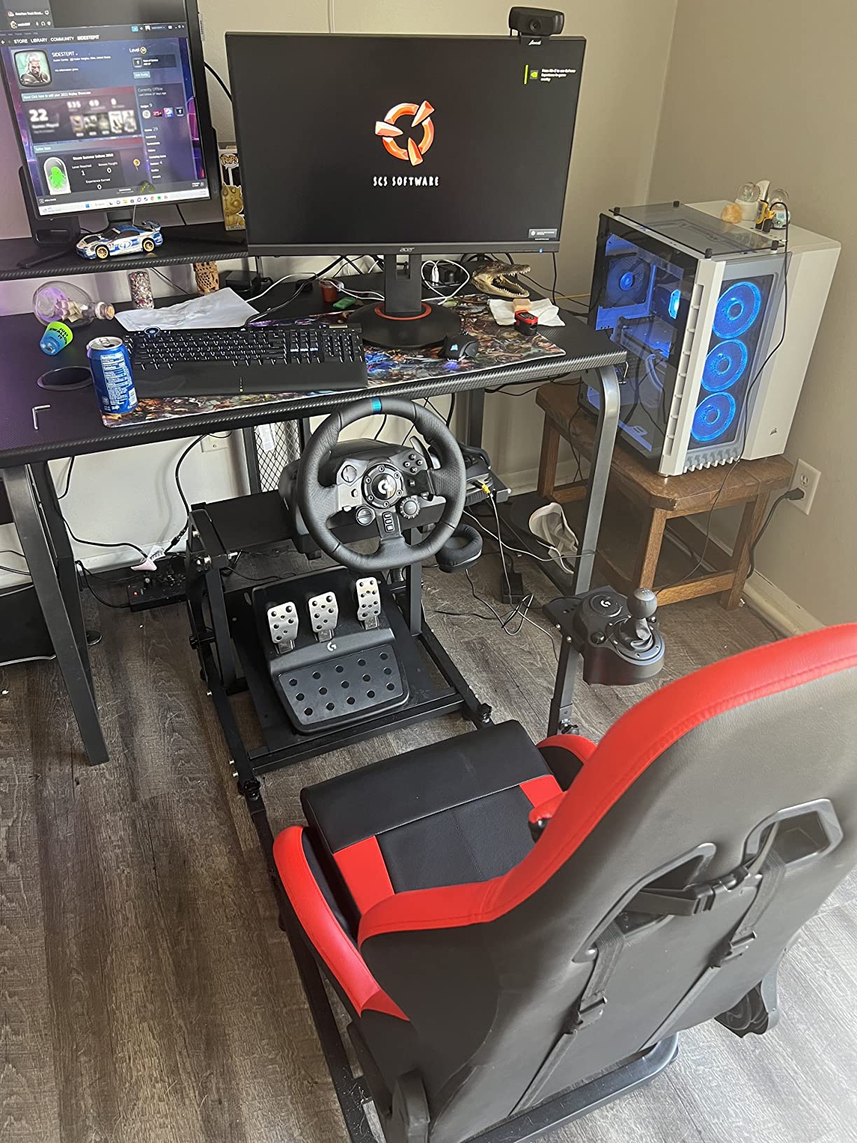 $12/mo - Finance Dardoo G923 Racing Simulator Cockpit with Red Seat ...