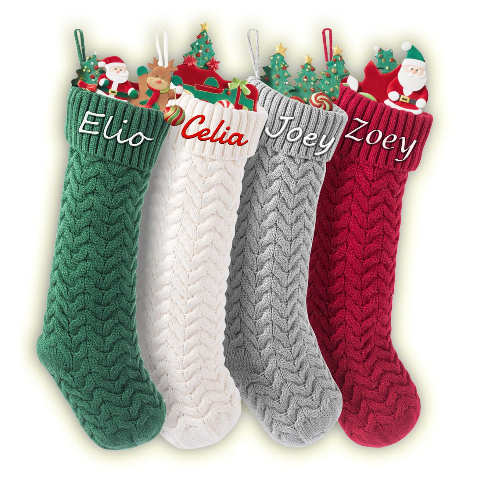 Amazon.com: HHLongX Personalized Christmas Stockings with Name, 18 ...