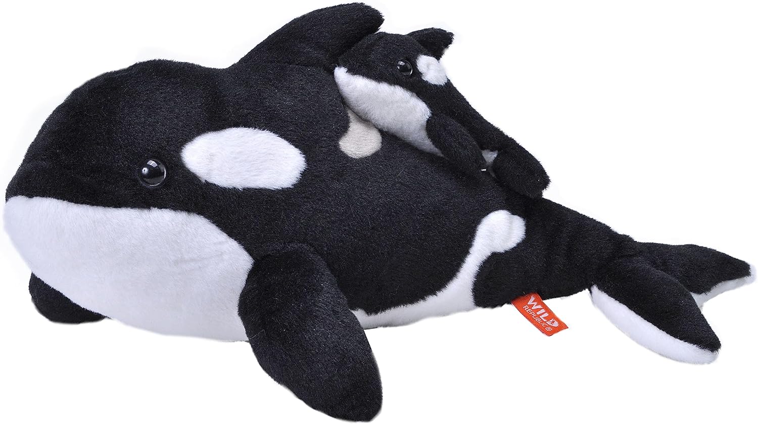WILD REPUBLIC Mom and Baby Orca, Großes Kuscheltier, 38 cm ...