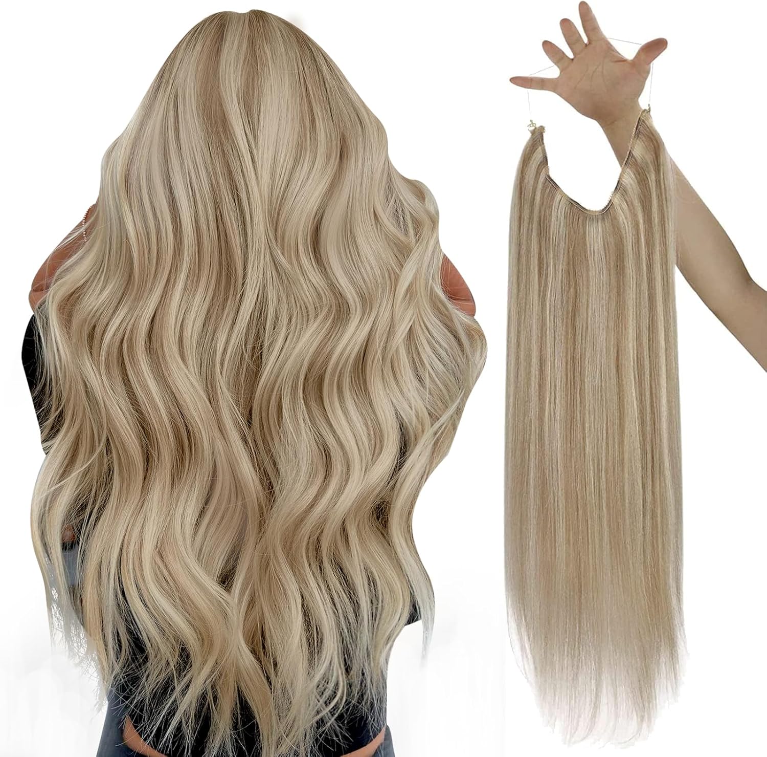 Sunny Hair Wire Hair Extensions Human Hair Invisible Wire Hair ...