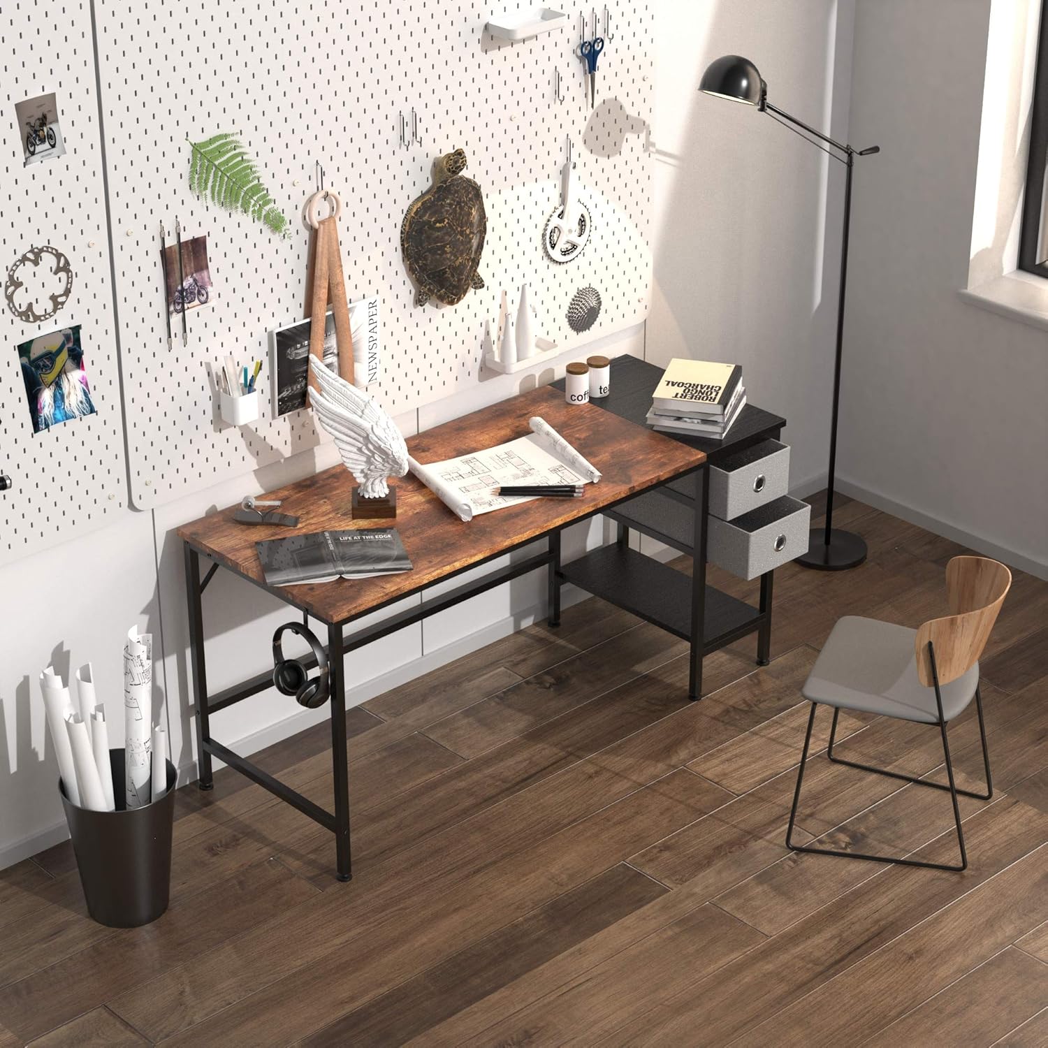 Buy HOMIDEC Computer Desk, Office Work Desk for student and worker ...