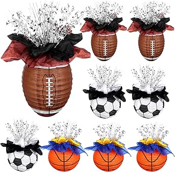 51Pcs Sports Party Decorations Set, 12" Sports Decorations Paper ...