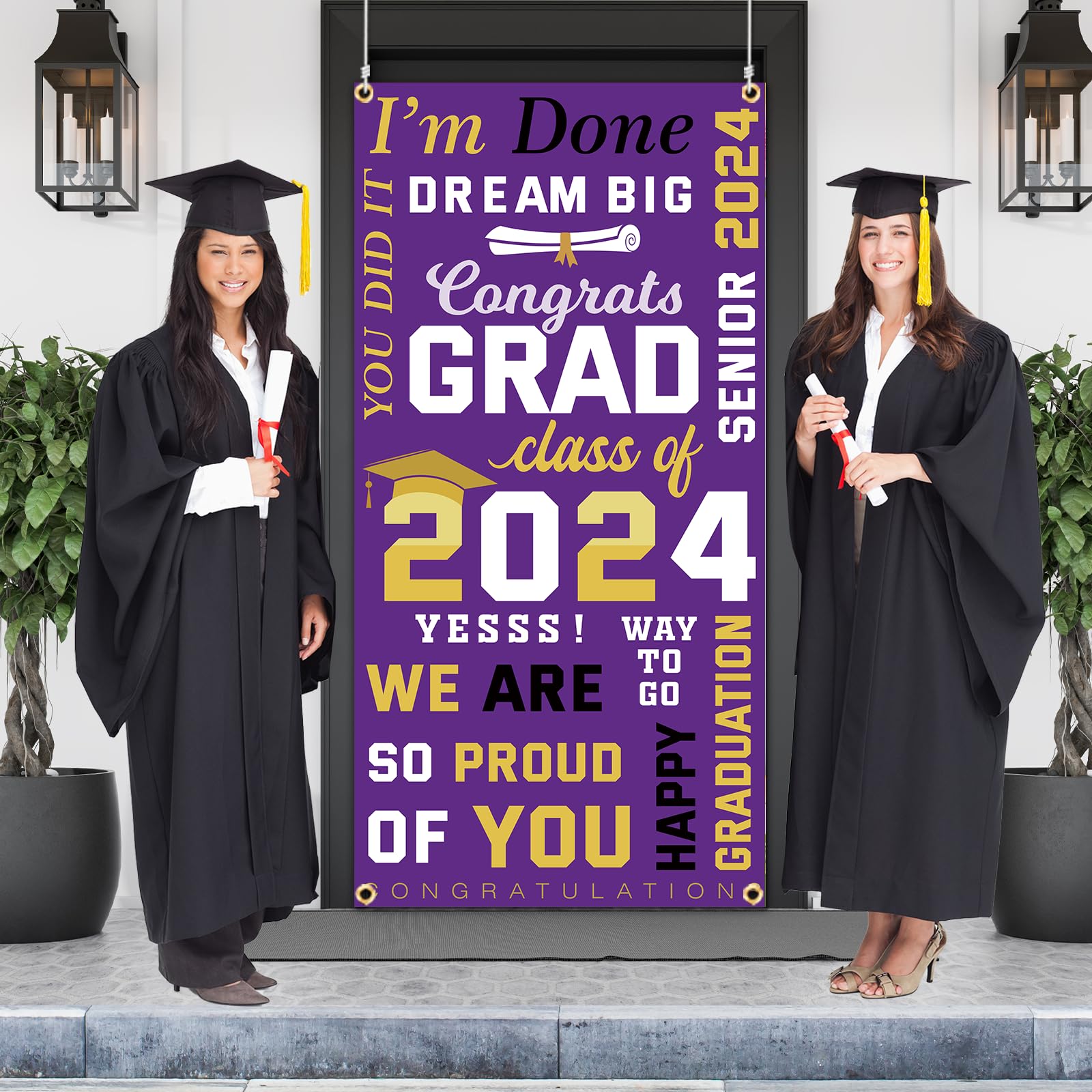 Snapklik.com : GREHUMOR Congrats Grad Door Banner Class Of 2024 Door ...