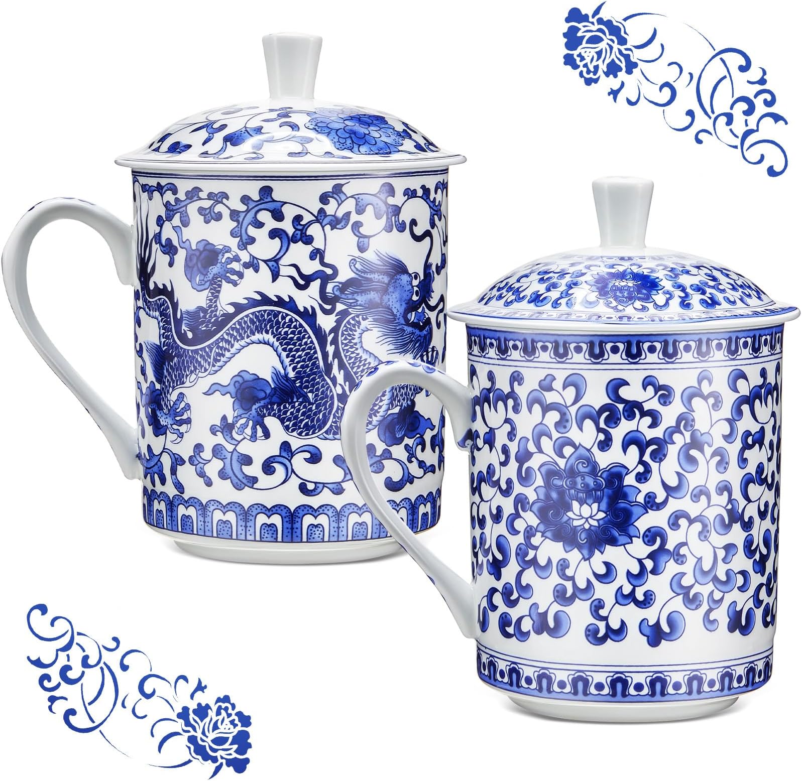Amazon.com | Tea Talent Porcelain Tea Cup with Infuser Lid and Saucer ...