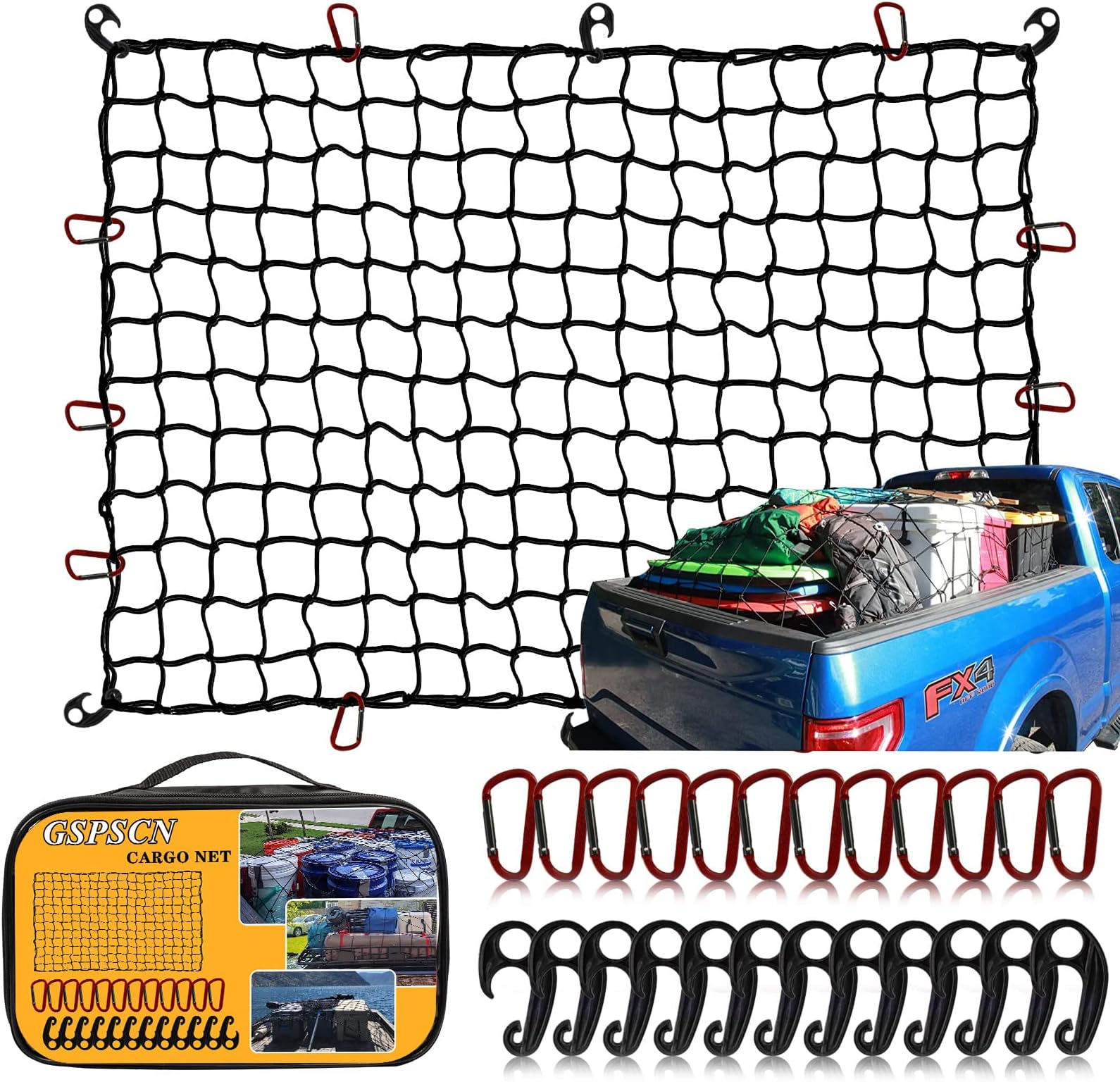 Amazon.com: Grit Performance Cargo Net for SUV - 3 x 4 Foot, Heavy-Duty ...