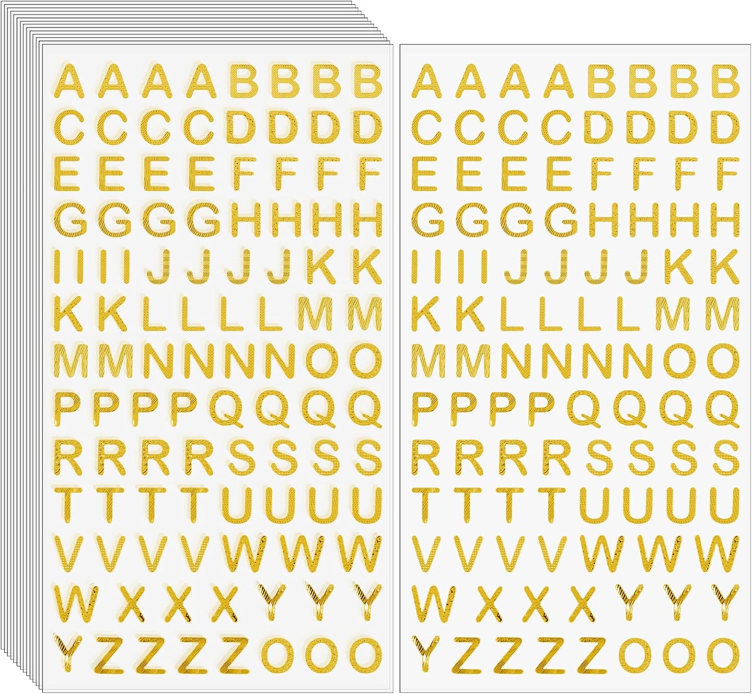 Amazon.com: YQQYG 15 Sheets Gold Letter Stickers, Self Adhesive Letter ...