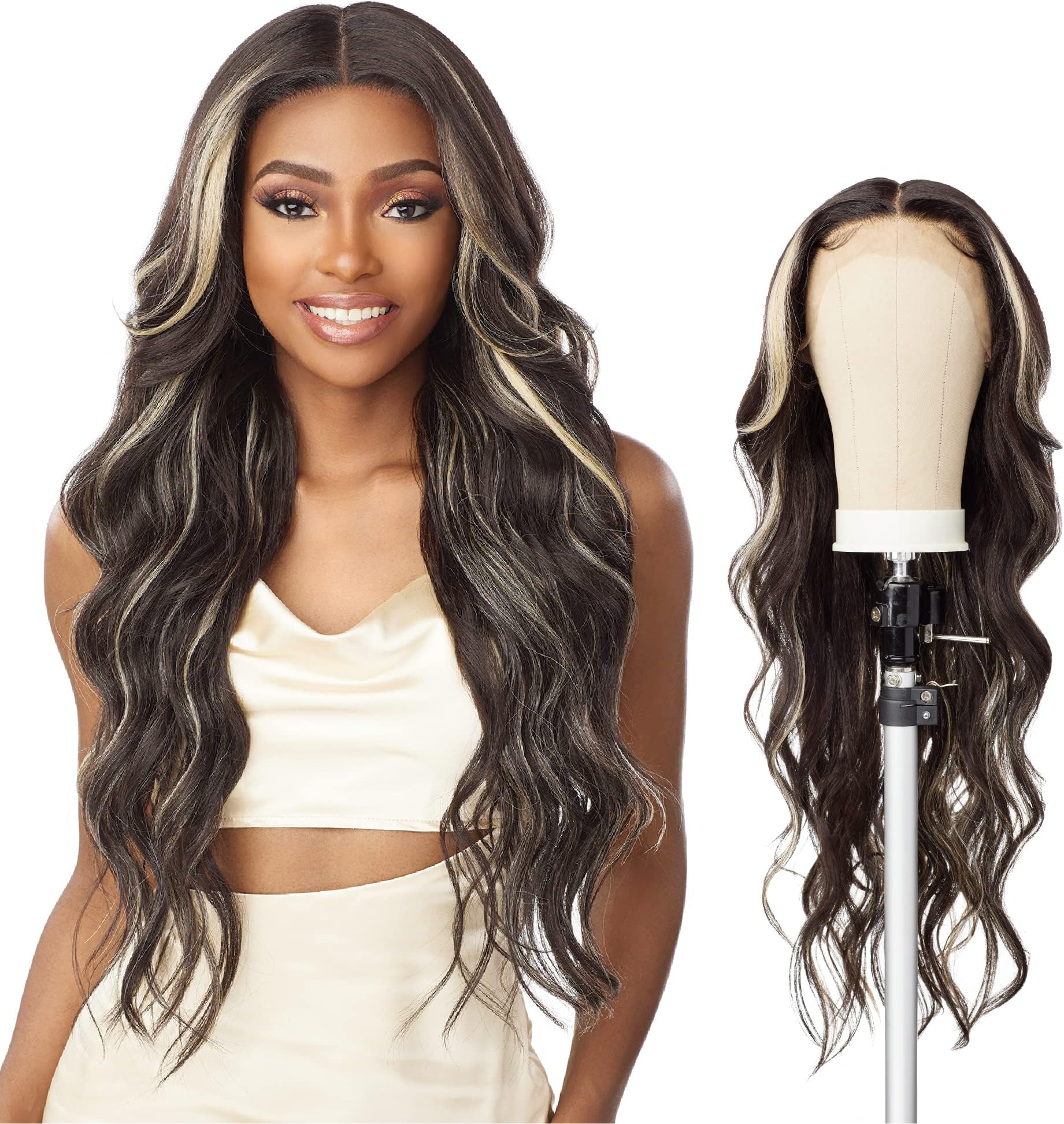 Amazon.com : Sensationnel Dashly lace Front Wig - hand tied ear to ear ...