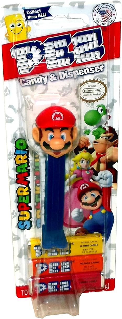 Nintendo Super Mario PEZ Dispenser and Candy (Mario) : Amazon.co.uk: PC ...