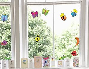 Children's Happy Bugs Double Sided Kids Window Stickers - Childrens ...