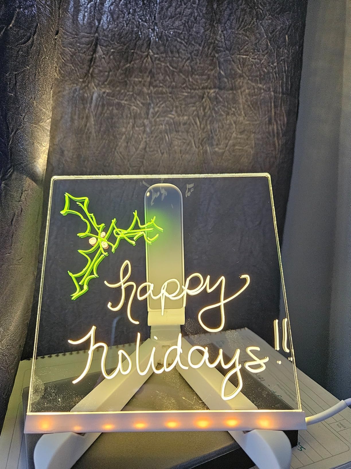 Amazon.com : LED Note Board with Colors, Acrylic Dry Erase Board with ...