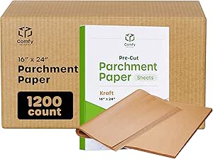Amazon.com: Comfy Package [Case of 1,200] 16x24 Inch Pre-Cut Parchment ...