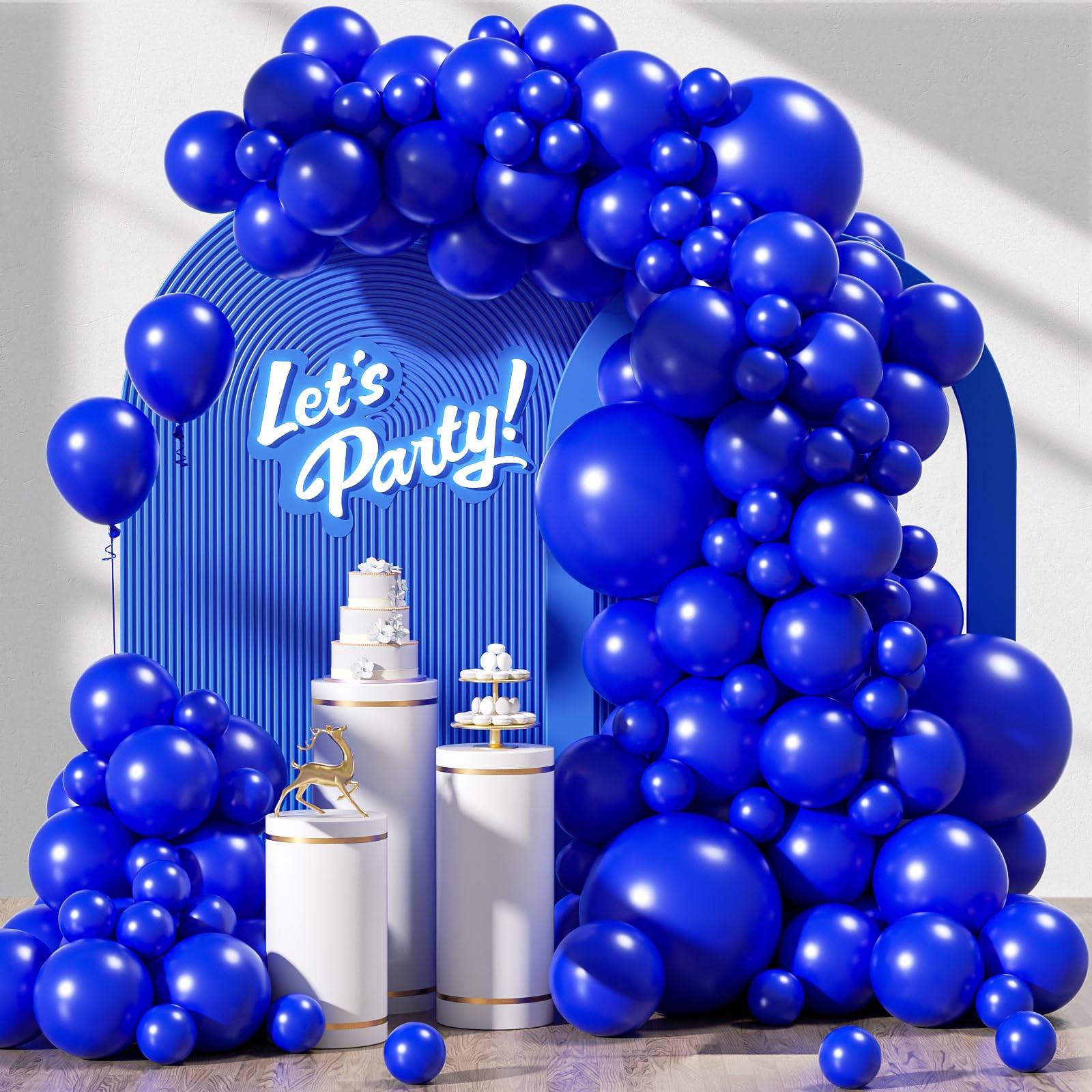 Amazon.com: Awenztech 120pcs Royal Blue Balloon Arch Kit, 18 12 10 5 ...