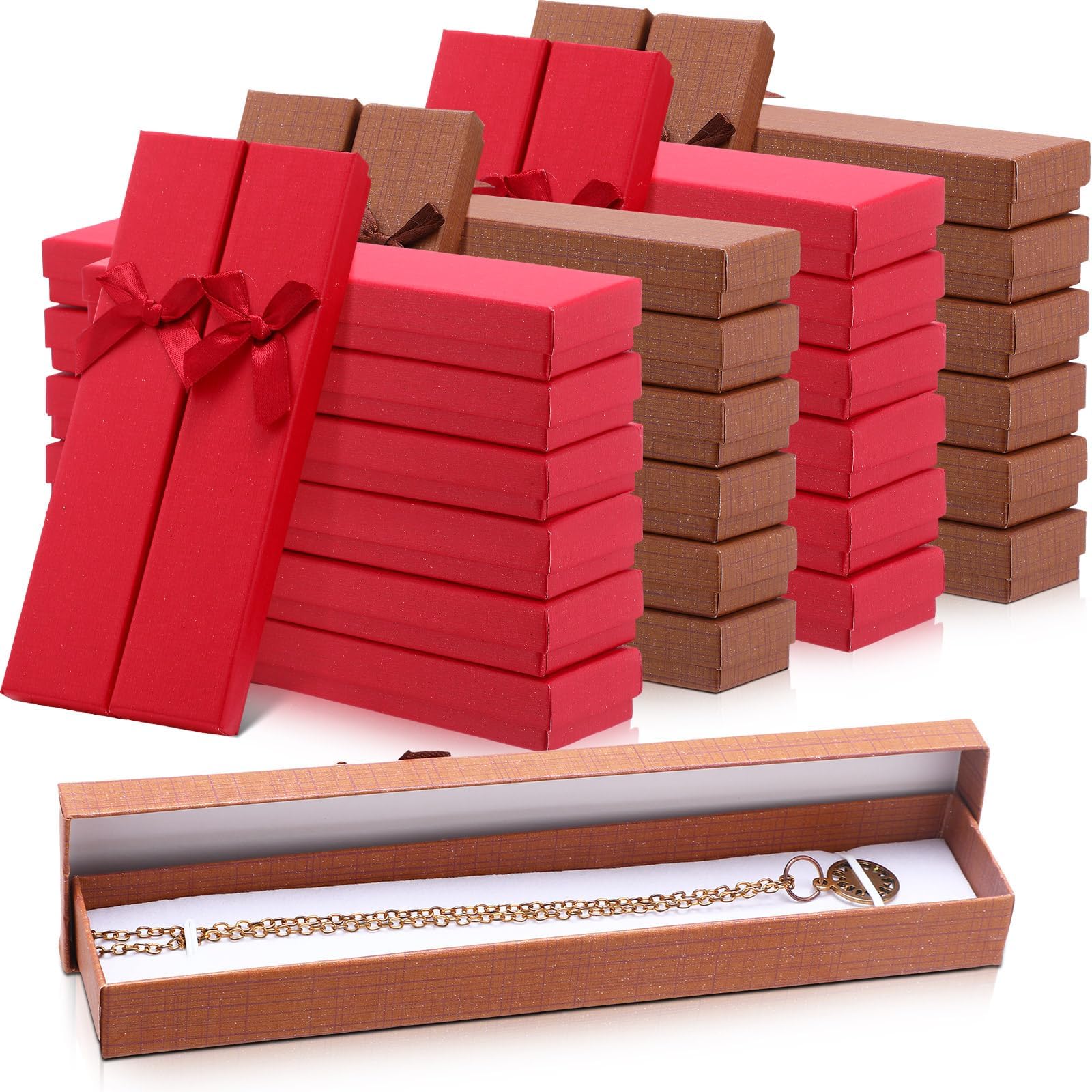 Amazon.com: Huquary 36 Pack Empty Jewelry Gift Boxes Long Cardboard ...