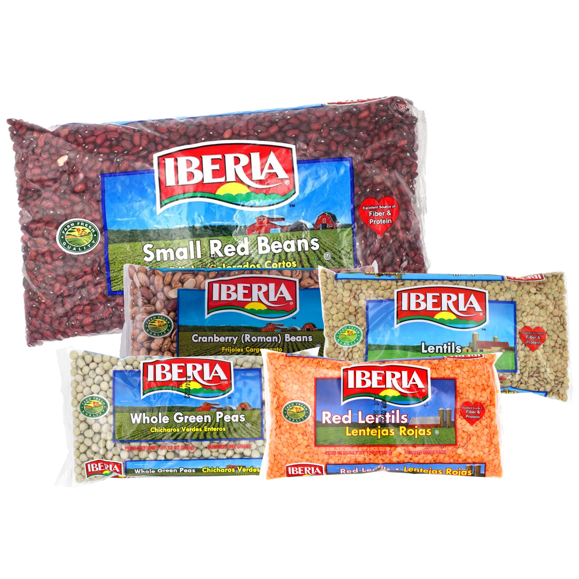Amazon.com : Iberia Dry Beans Variety Pack: Dry Lentils 12 oz, Red ...