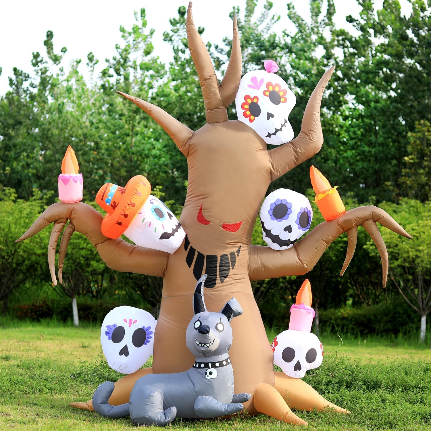 Amazon.com: DomKom Halloween Inflatable Blow Up Decorations, Dia de Los ...
